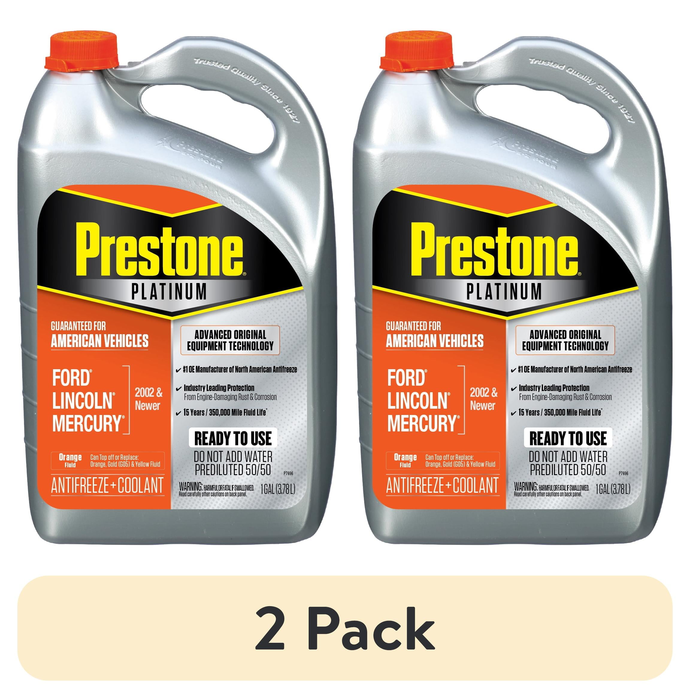 (2 pack) Prestone Platinum American Orange Antifreeze & Coolant ...