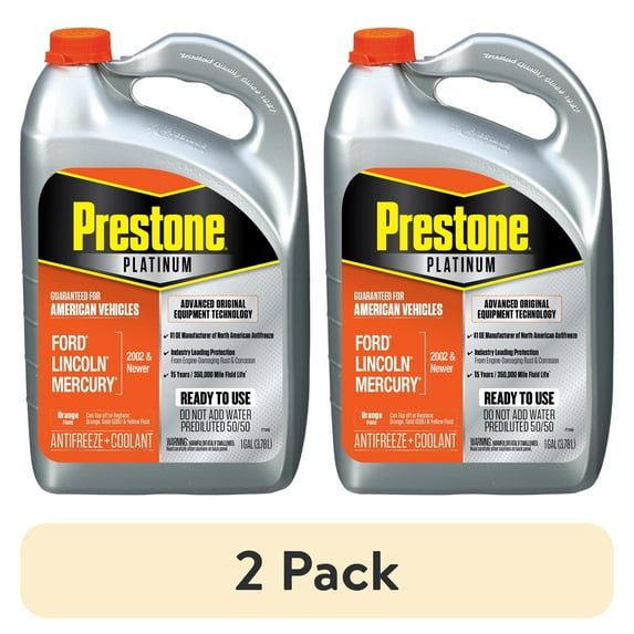 (2 pack) Prestone Platinum American Orange Antifreeze & Coolant ...
