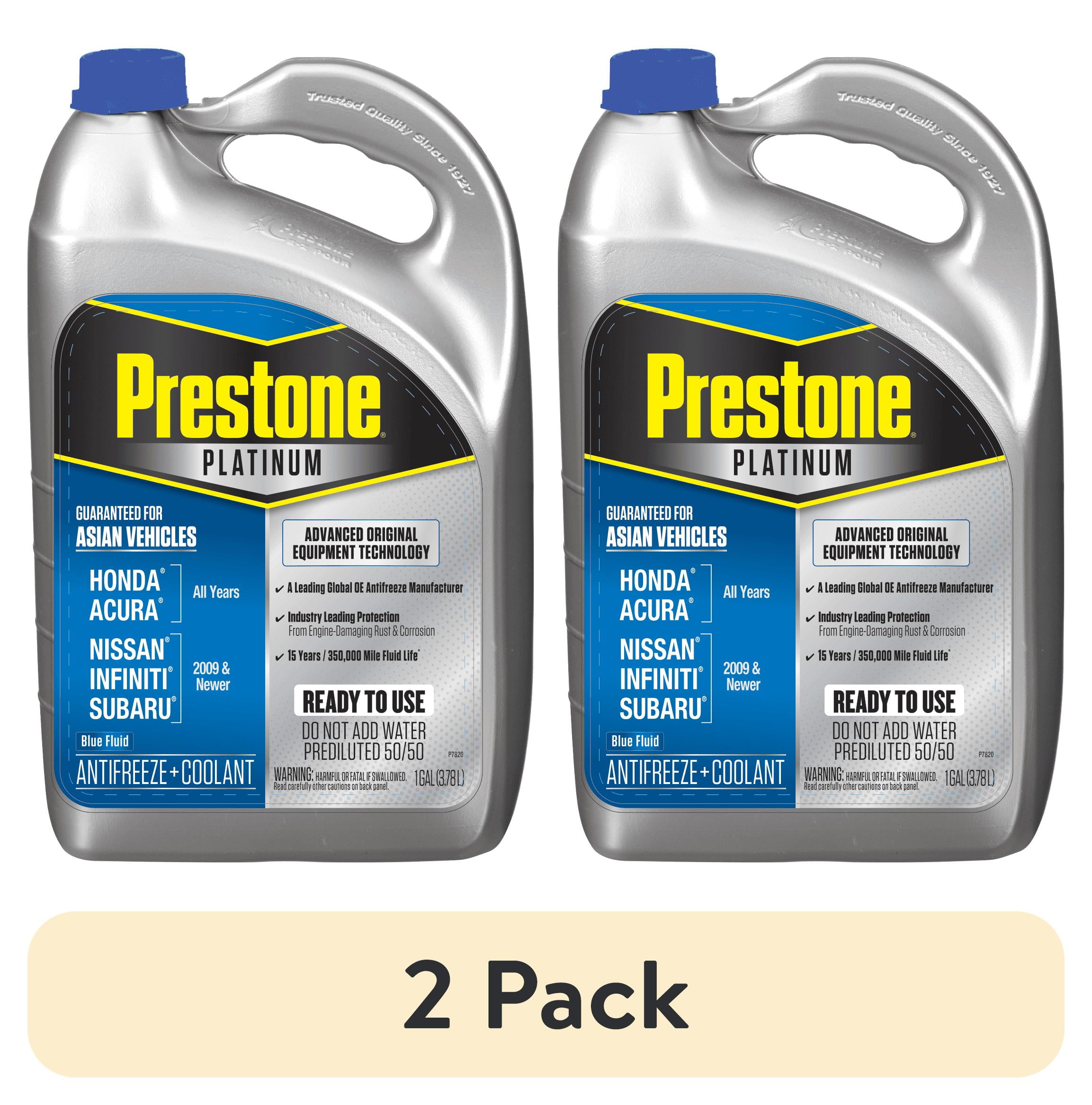 (2 pack) Prestone Platinum Asian Blue Antifreeze & Coolant Prediluted ...