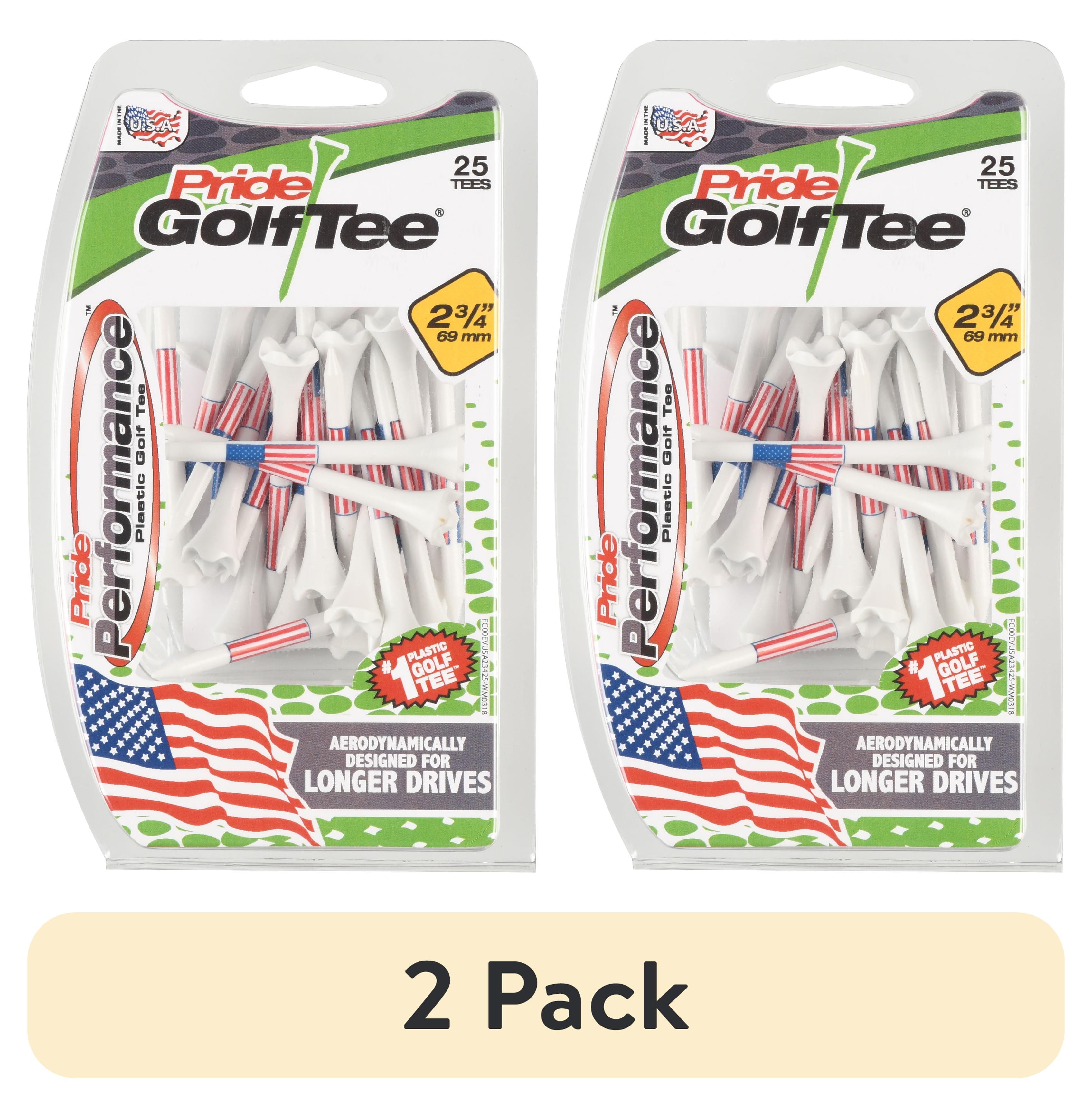(2 pack) Pride Performance Golf Tees, Low-Resistance Head for Golf ...