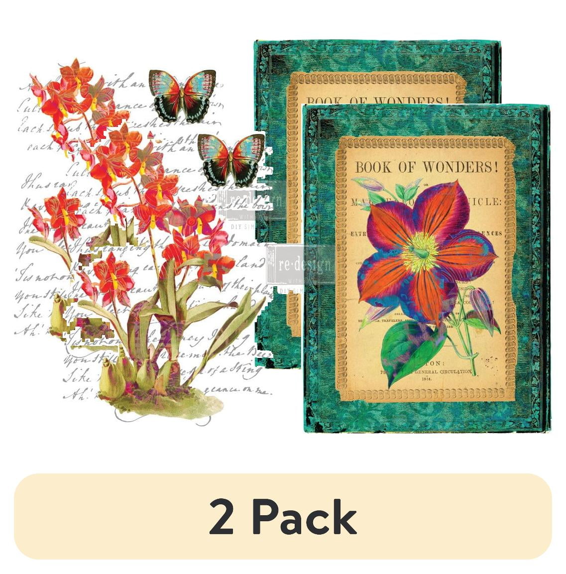(2 pack) Prima Re-Design Decor Transfer-Wondrous Flora 22"X32 ...