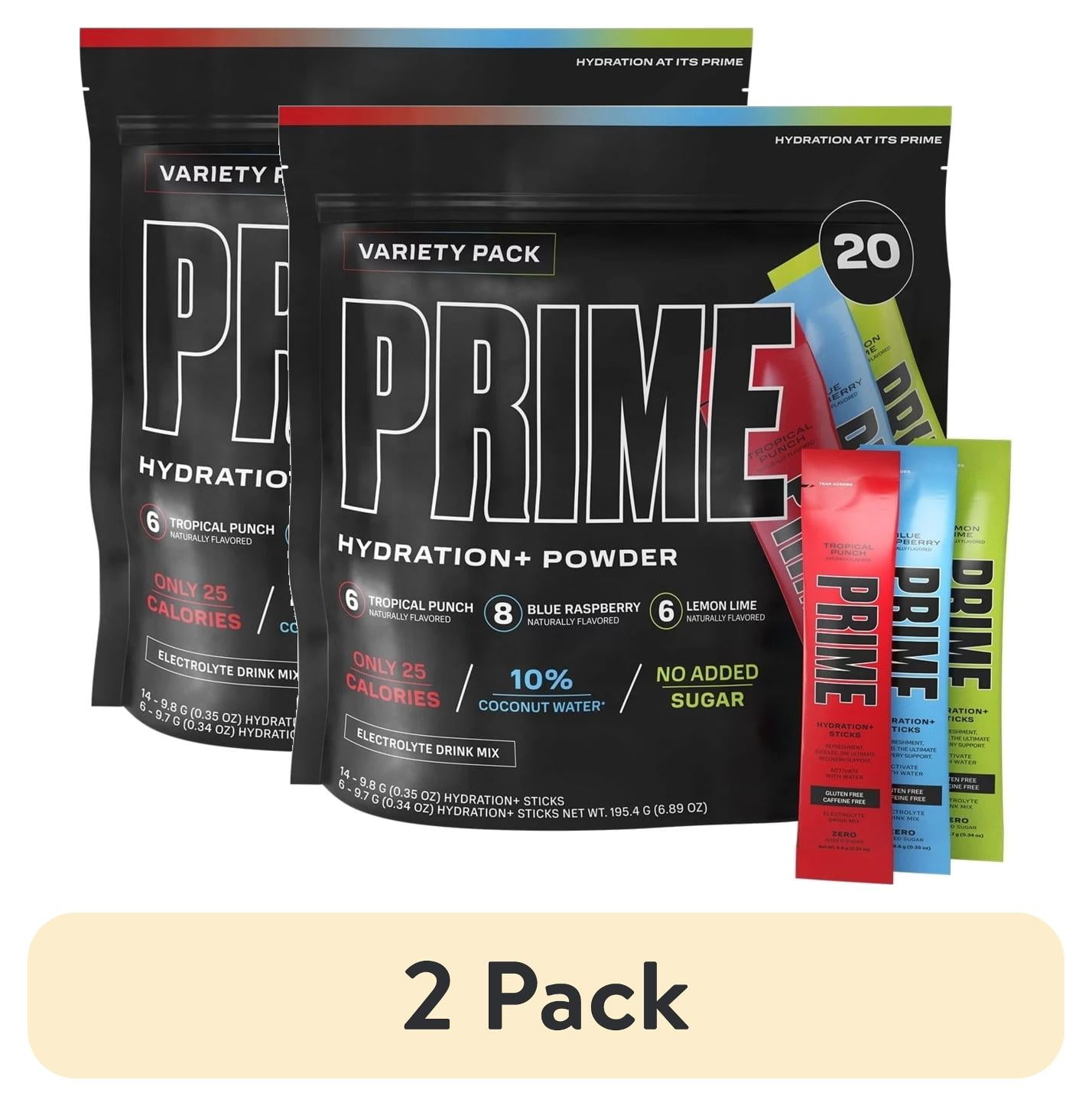 (2 pack) Prime Hydration+ Electrolyte Powder Mix Sticks Variety (Pack ...