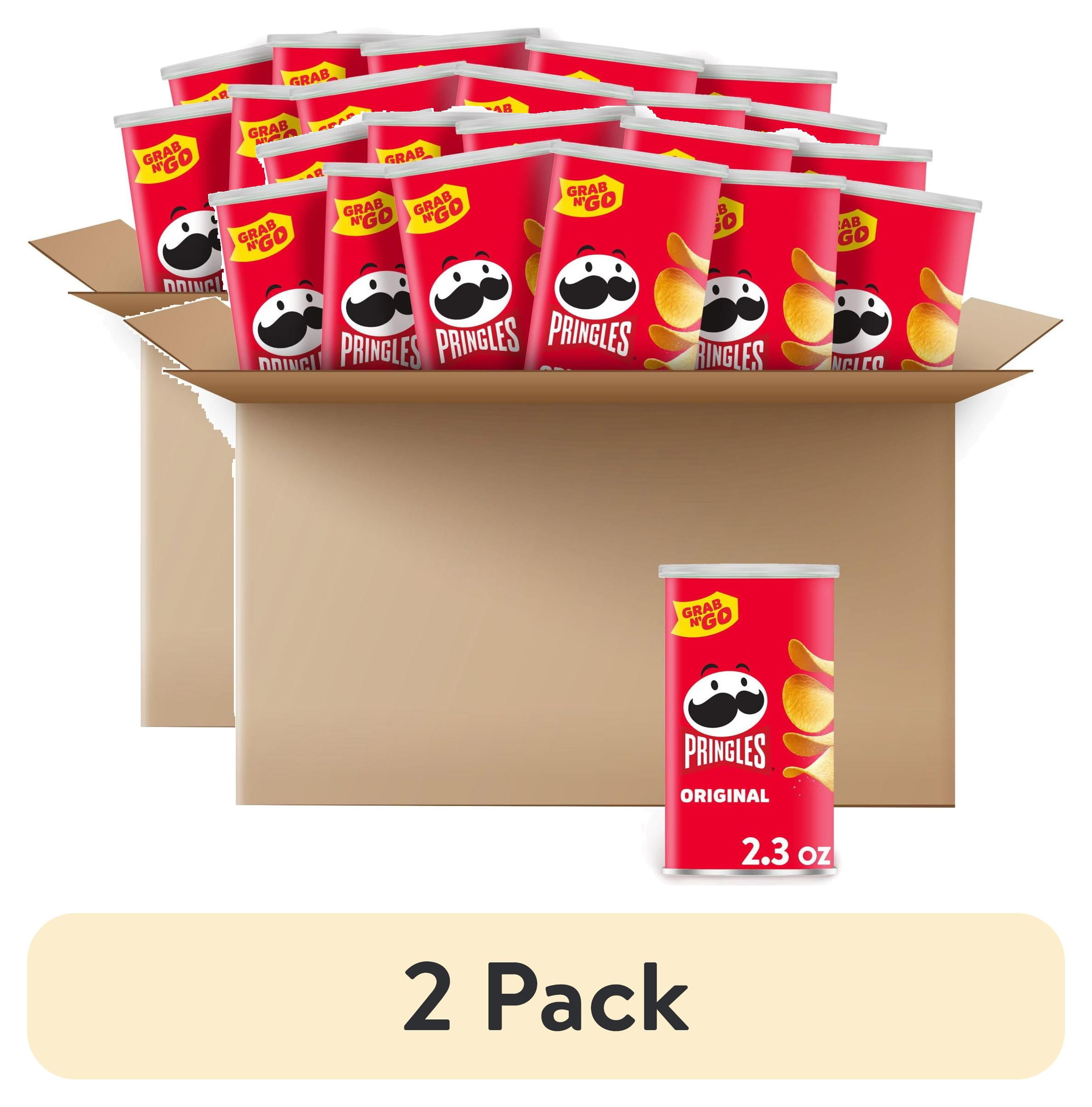 (2 pack) Pringles Original Potato Crisps Chips, Lunch Snacks, 12 Count ...