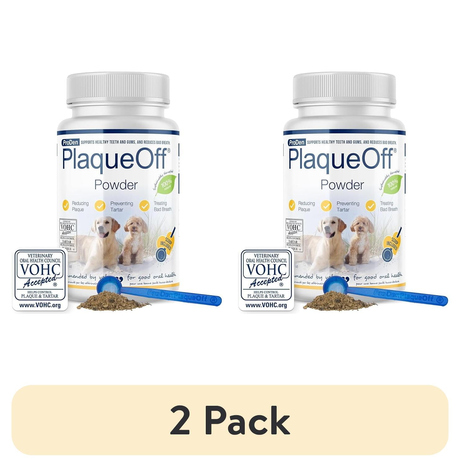 (2 pack) ProDen PlaqueOff Powder for Pets - Cat & Dog Breath Freshener ...