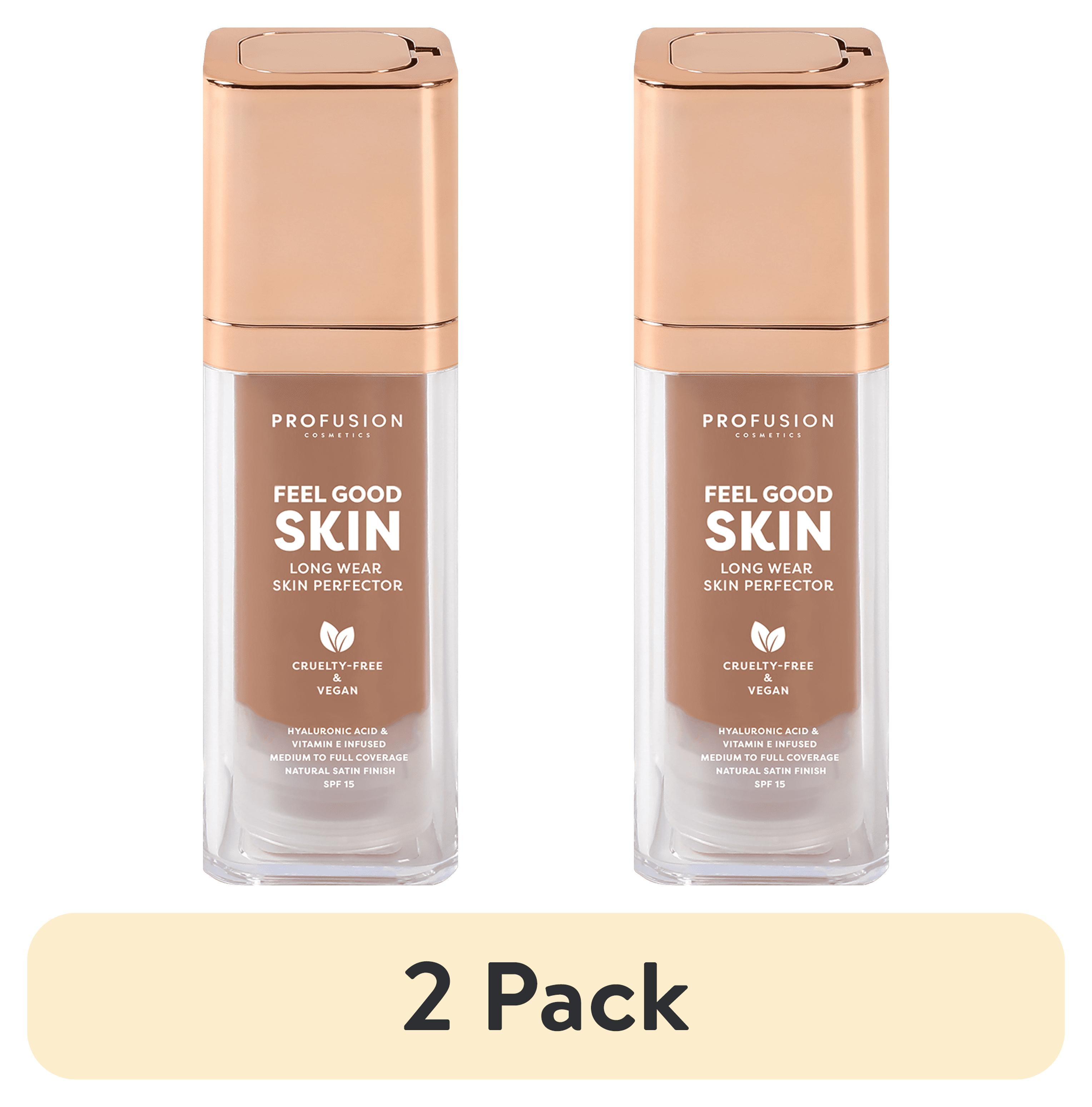 (2 pack) Profusion Cosmetics Feel Good Skin Long Wearing Skin Perfector Foundation Deep 500 ...