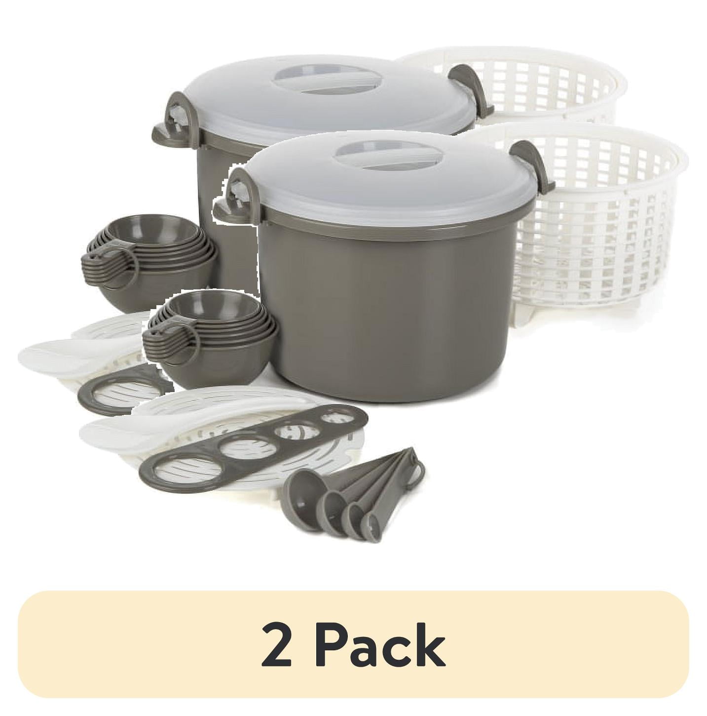 (2 pack) Progressive PS-97GY 17-Piece Microwave & Pasta Cooker Set ...
