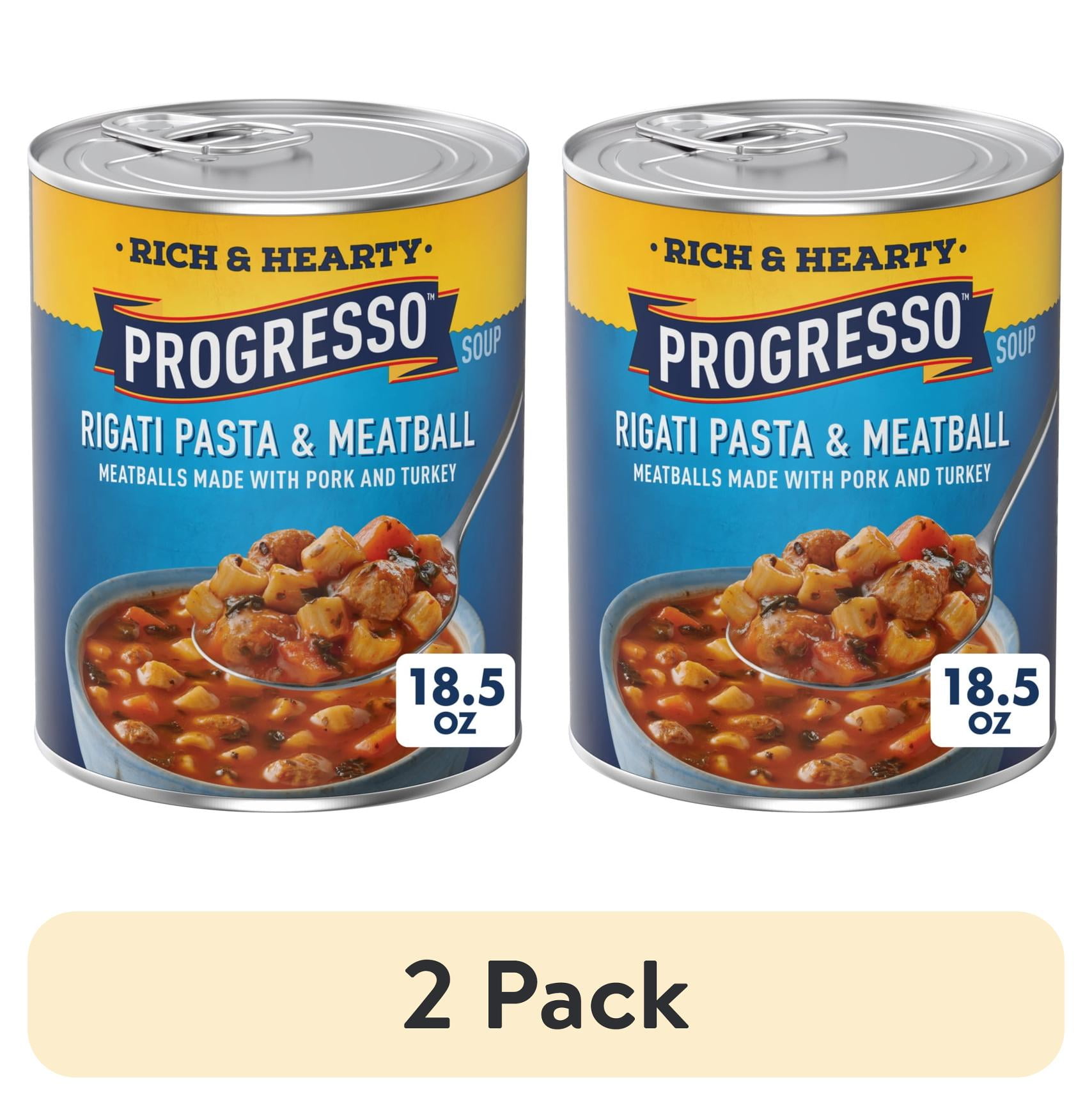 (2 pack) Progresso Rigati Pasta and Meatball Soup, Rich and Hearty ...