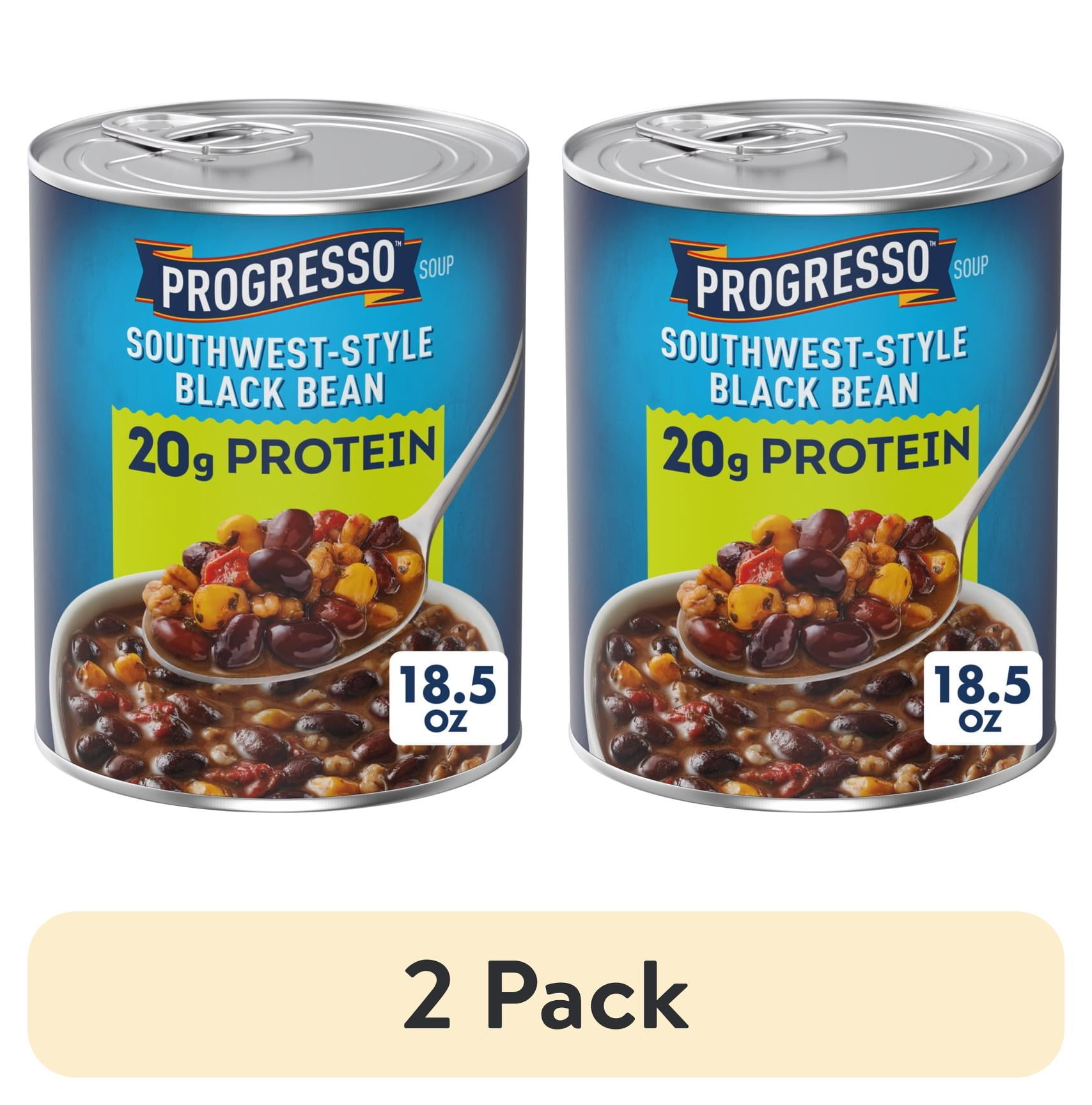 (2 pack) Progresso Southwest-Style Black Bean Protein Soup, Vegetarian ...