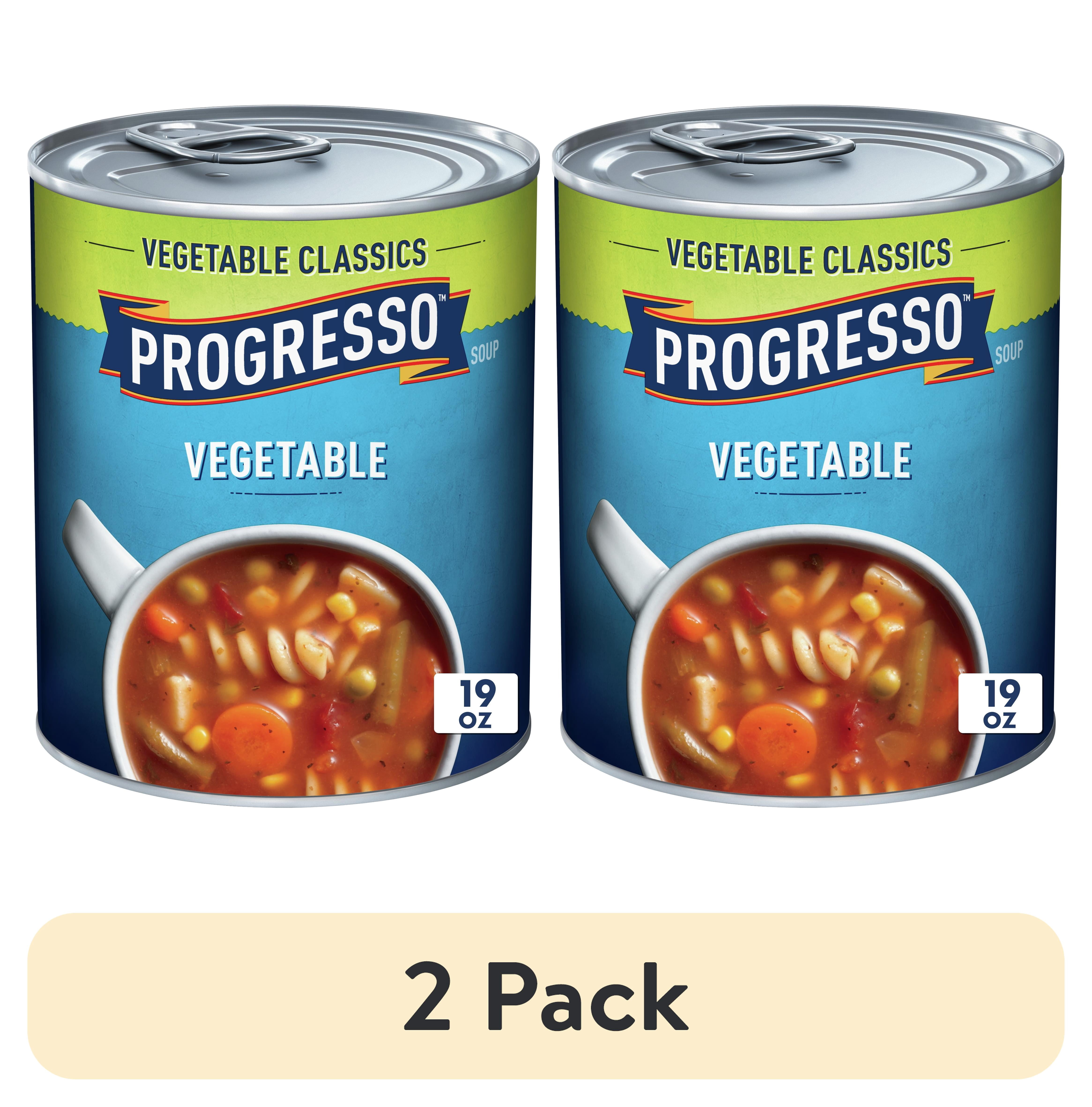 (2 pack) Progresso Vegetable Soup, Vegetable Classics Canned Soup, 19 ...