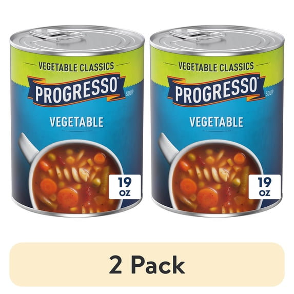 (2 pack) Progresso Vegetable Soup, Vegetable Classics Canned Soup, 19 ...
