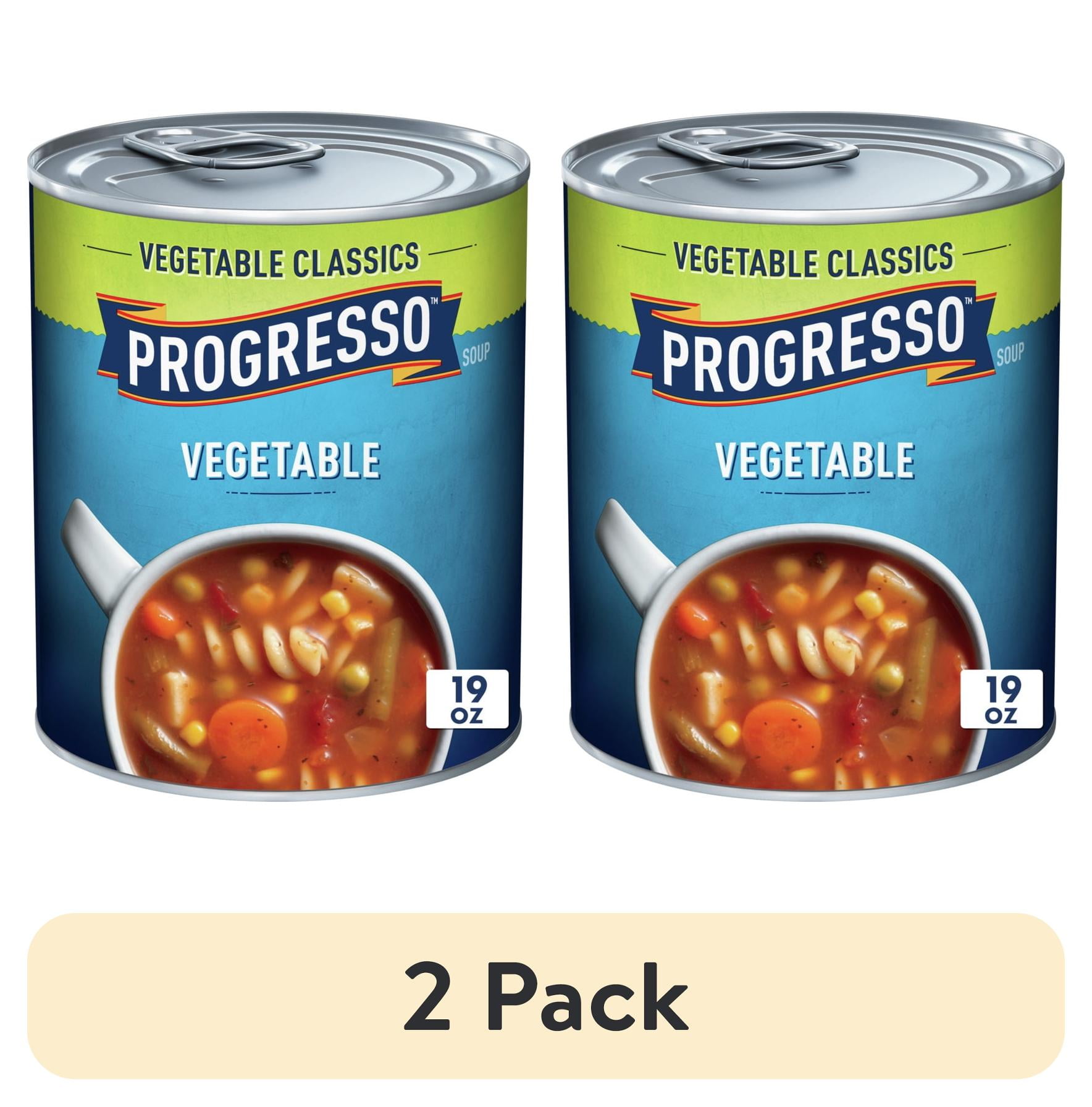 (2 pack) Progresso Vegetable Soup, Vegetable Classics Canned Soup, 19 ...