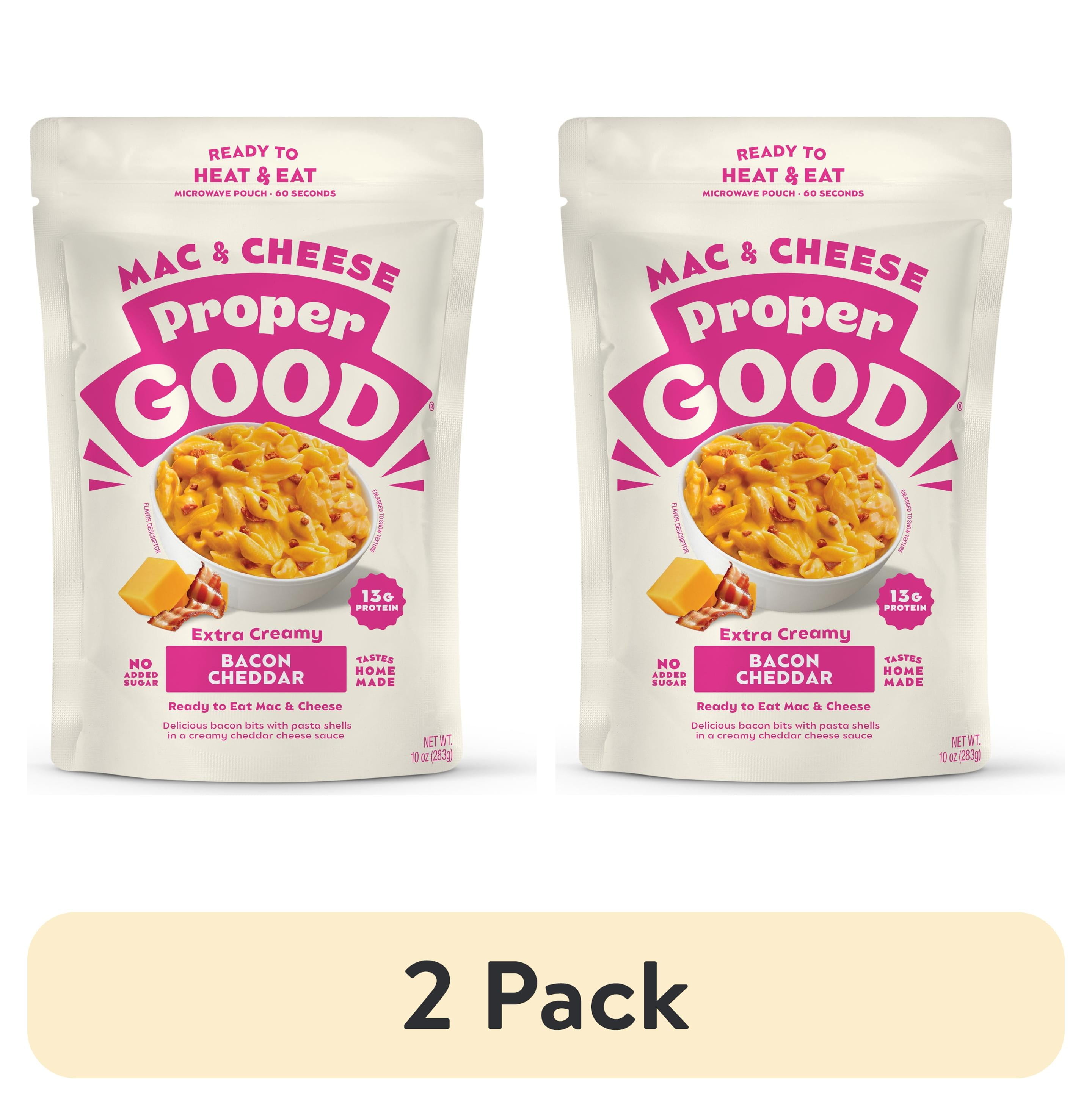 (2 pack) Proper Good Bacon Cheddar Mac & Cheese, Ready in 60 Seconds ...