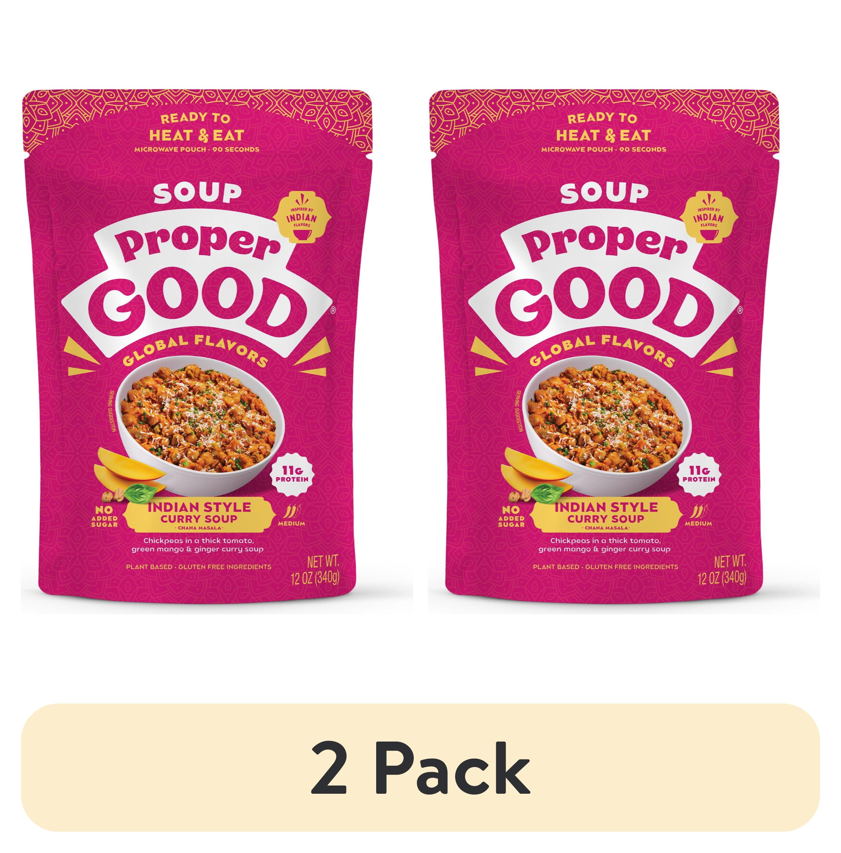 (2 pack) Proper Good Indian Style Curry Soup, Ready to Serve Meal ...