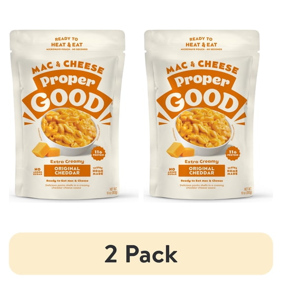 (2 pack) Proper Original Cheddar Mac and Cheese, Ready in 60 Seconds ...