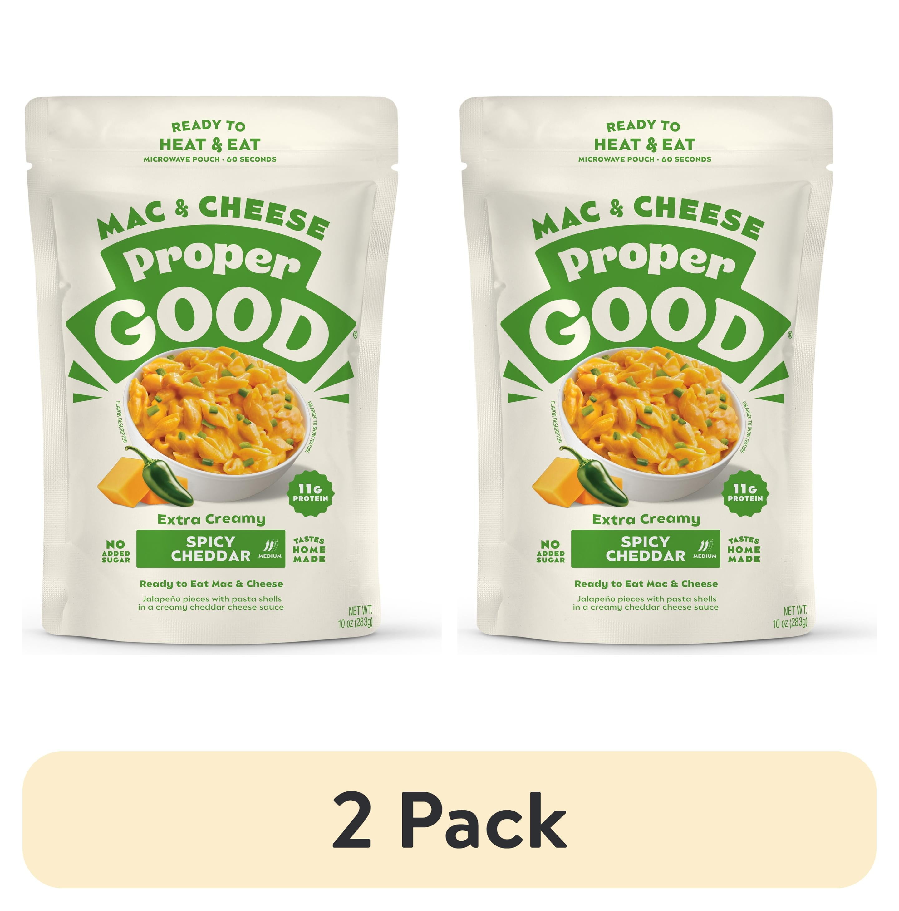 (2 pack) Proper Good Spicy Cheddar Mac & Cheese, Ready in 60 Seconds ...