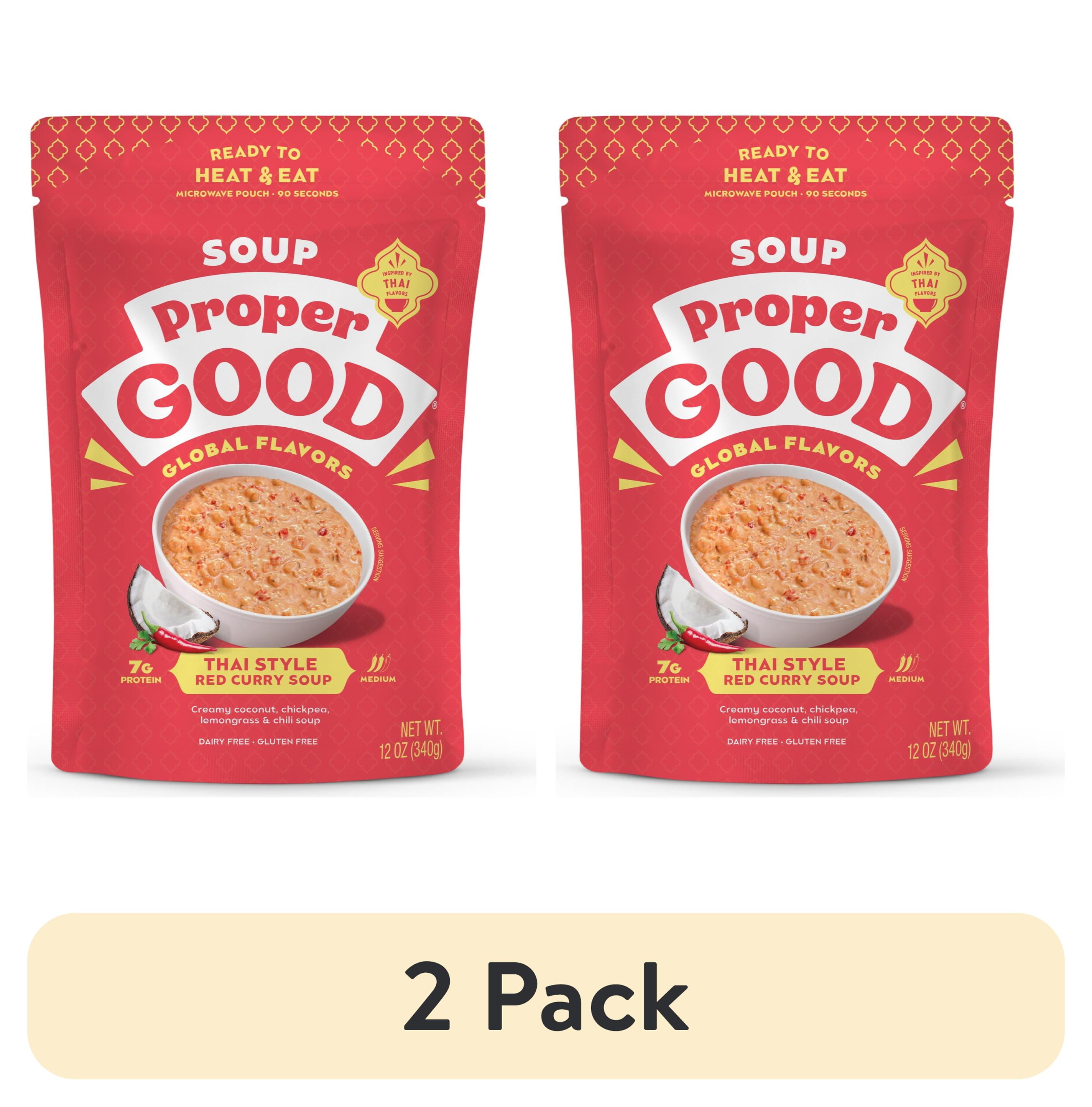 (2 pack) Proper Good Thai Style Red Curry Soup, Ready to Serve Meal ...