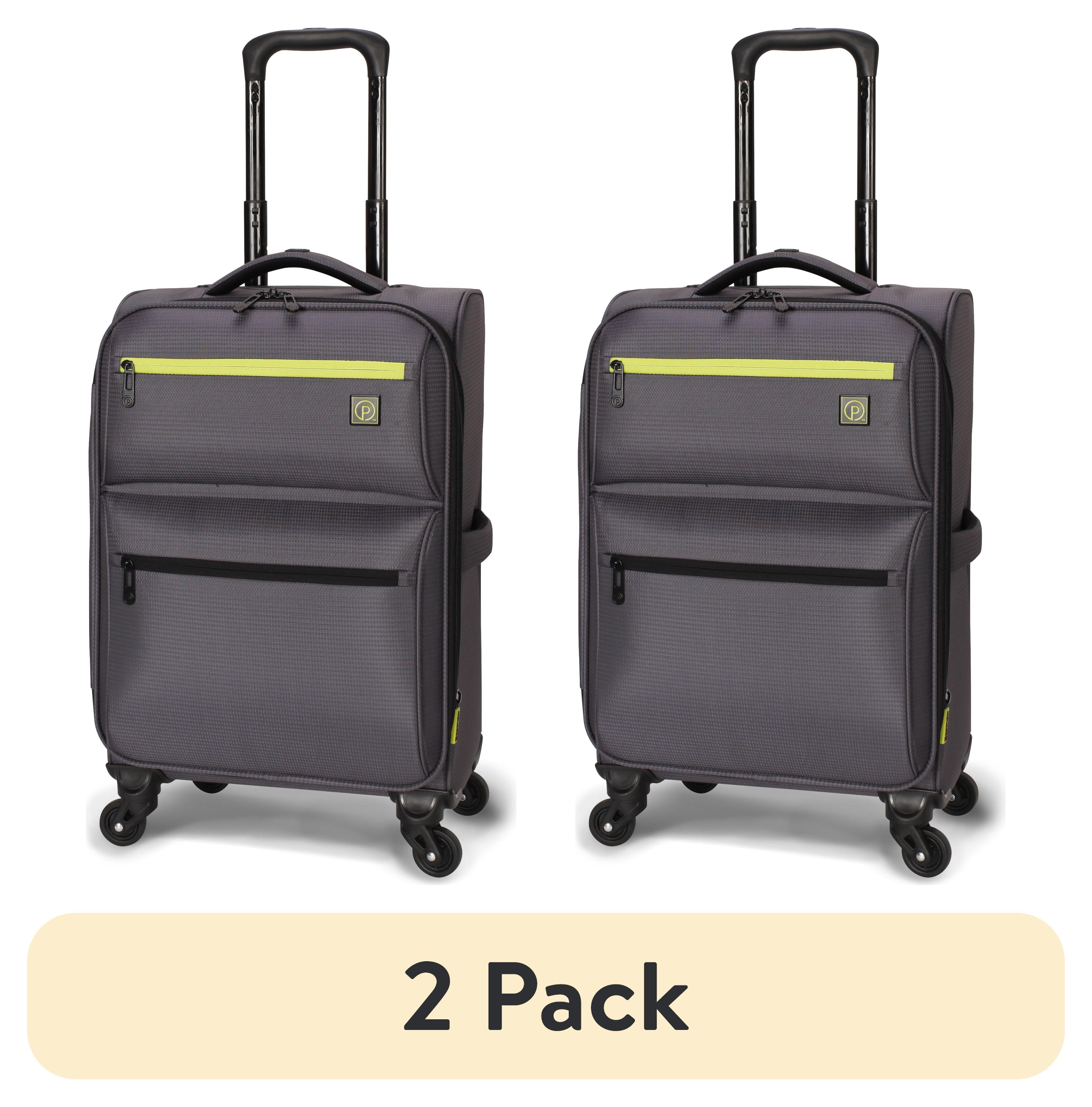 (2 pack) Protege Trulite 20" Lightweight Carry On Luggage Grey, 23" x 9 ...