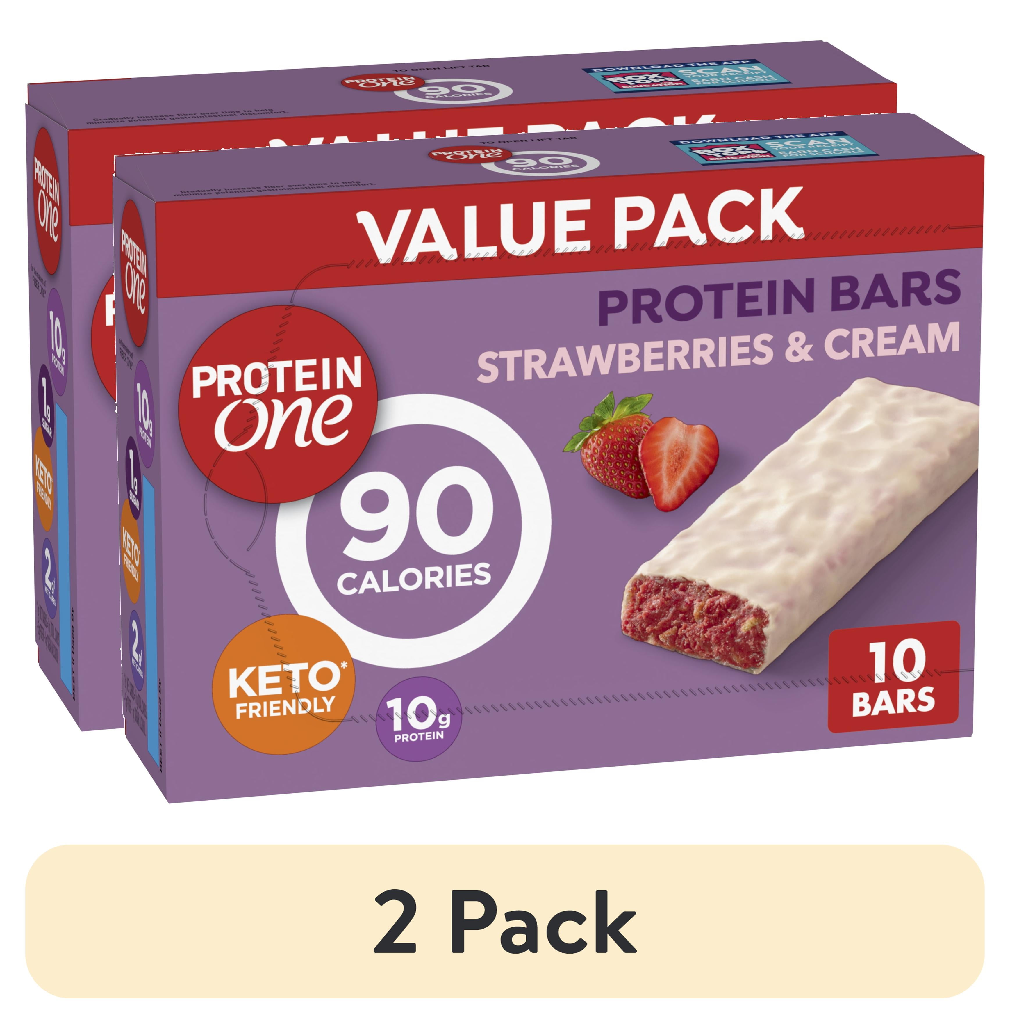 (2 pack) Protein One 90 Calorie Protein Bars, Strawberries and Cream ...