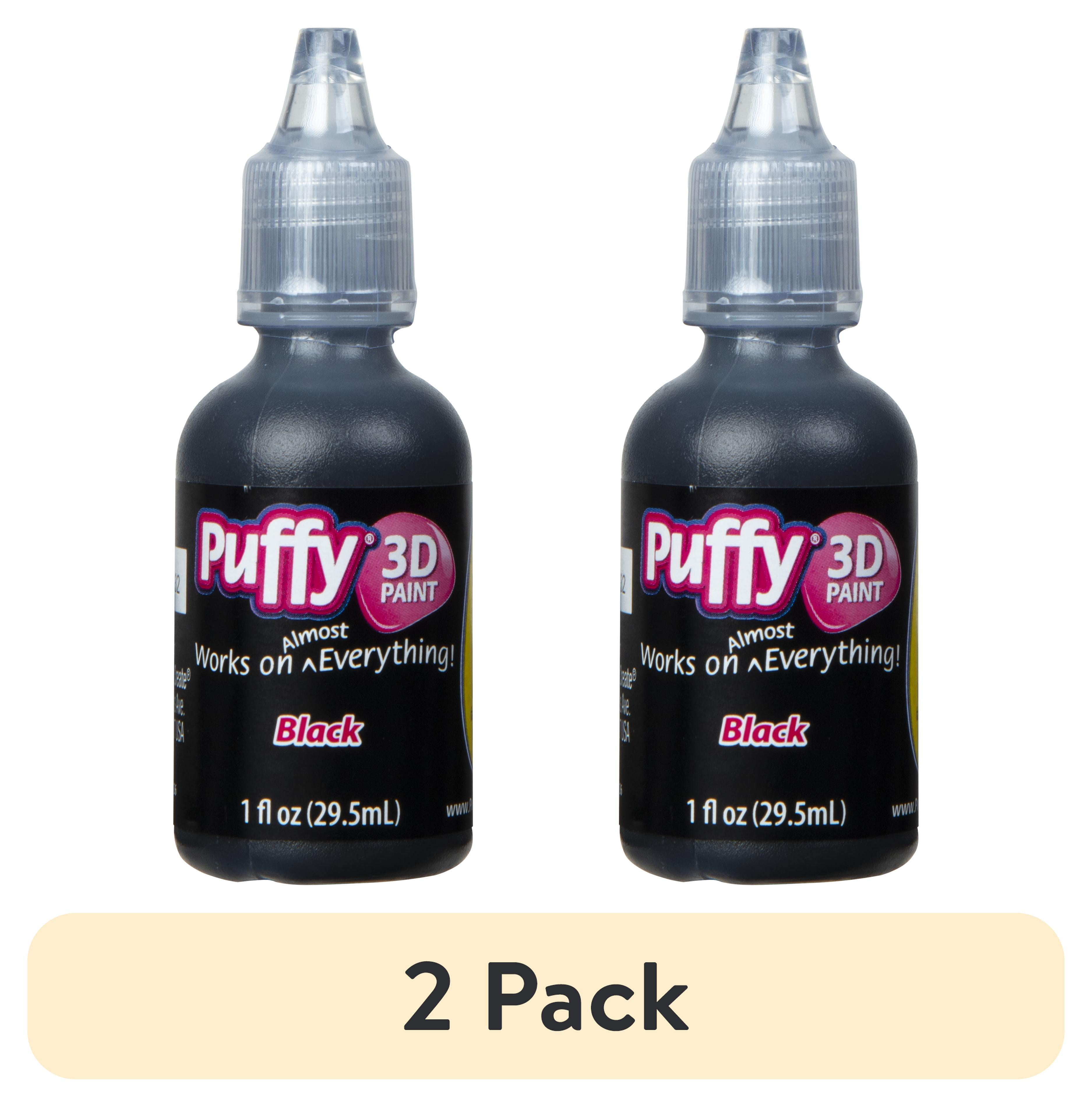 (2 pack) Puffy 3D Puff Paint, Fabric and Multi-Surface, Black, 1 fl oz ...