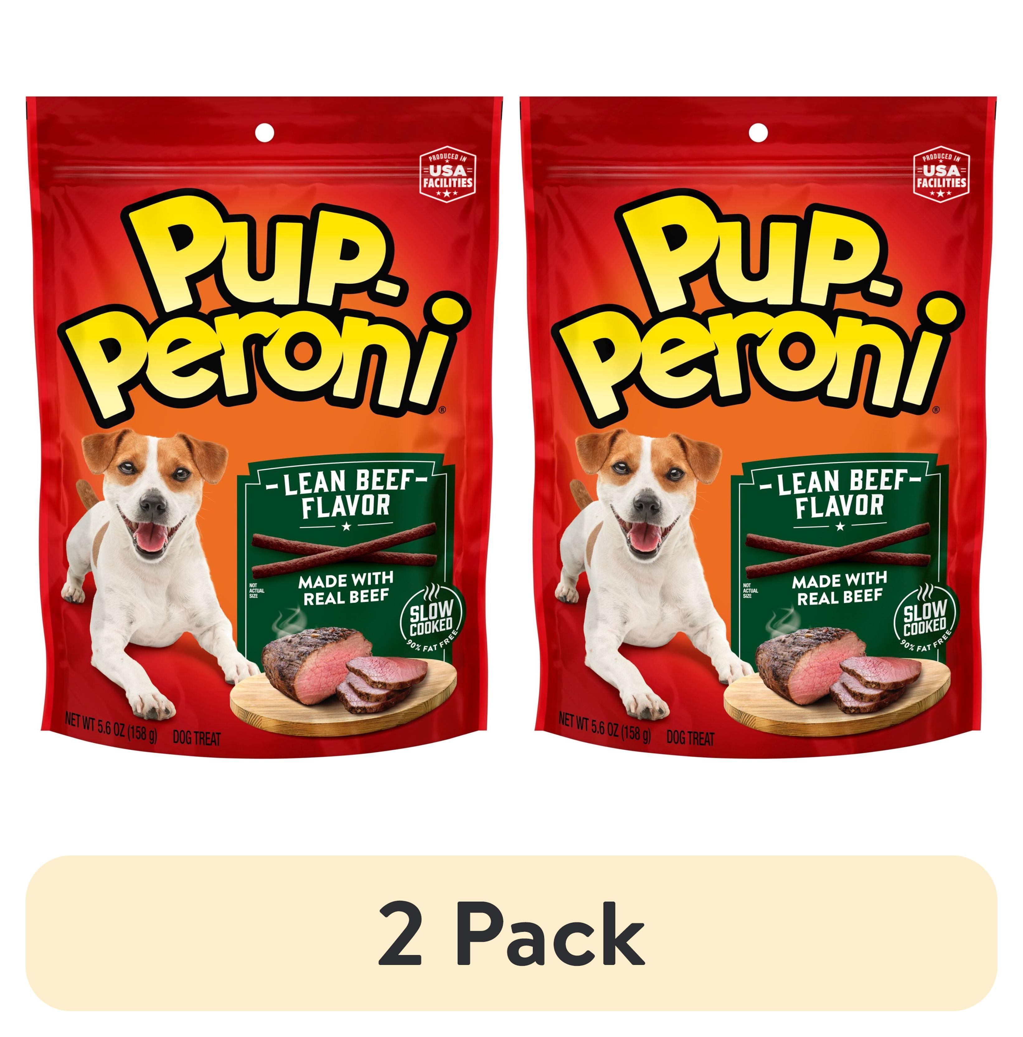 (2 pack) Pup Peroni Lean Beef Flavor Dog Treats, 5.6 oz Bag - Walmart.com