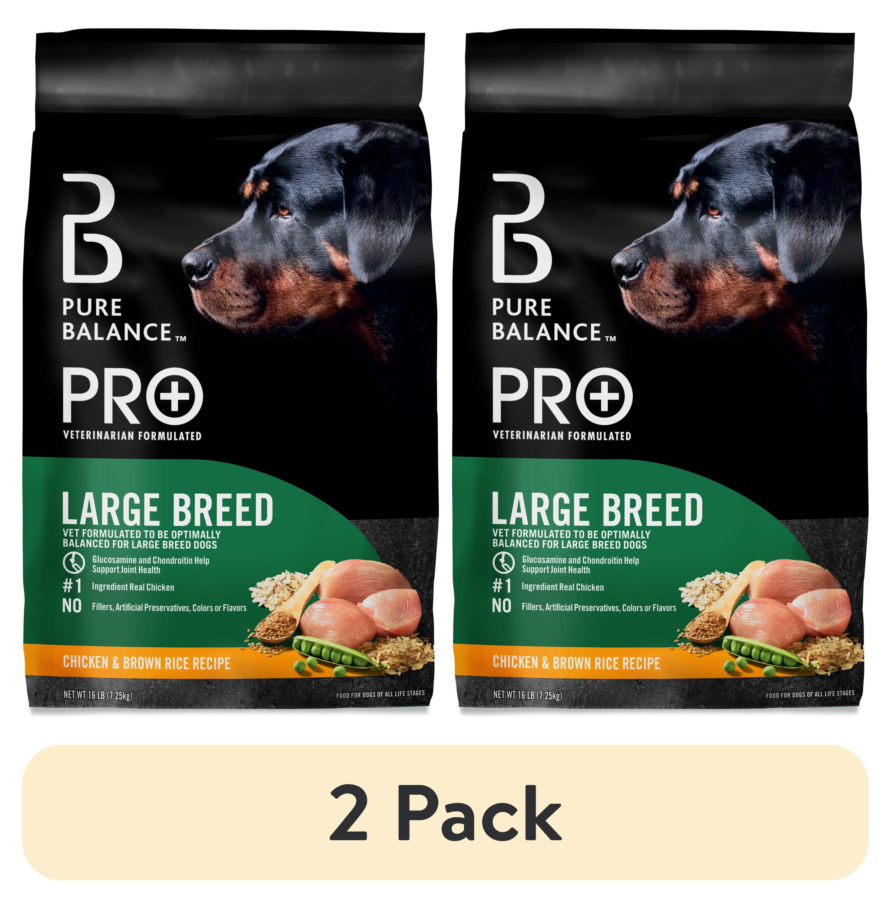 (2 pack) Pure Balance Pro+ Large Breed Chicken & Brown Rice Recipe Dry ...