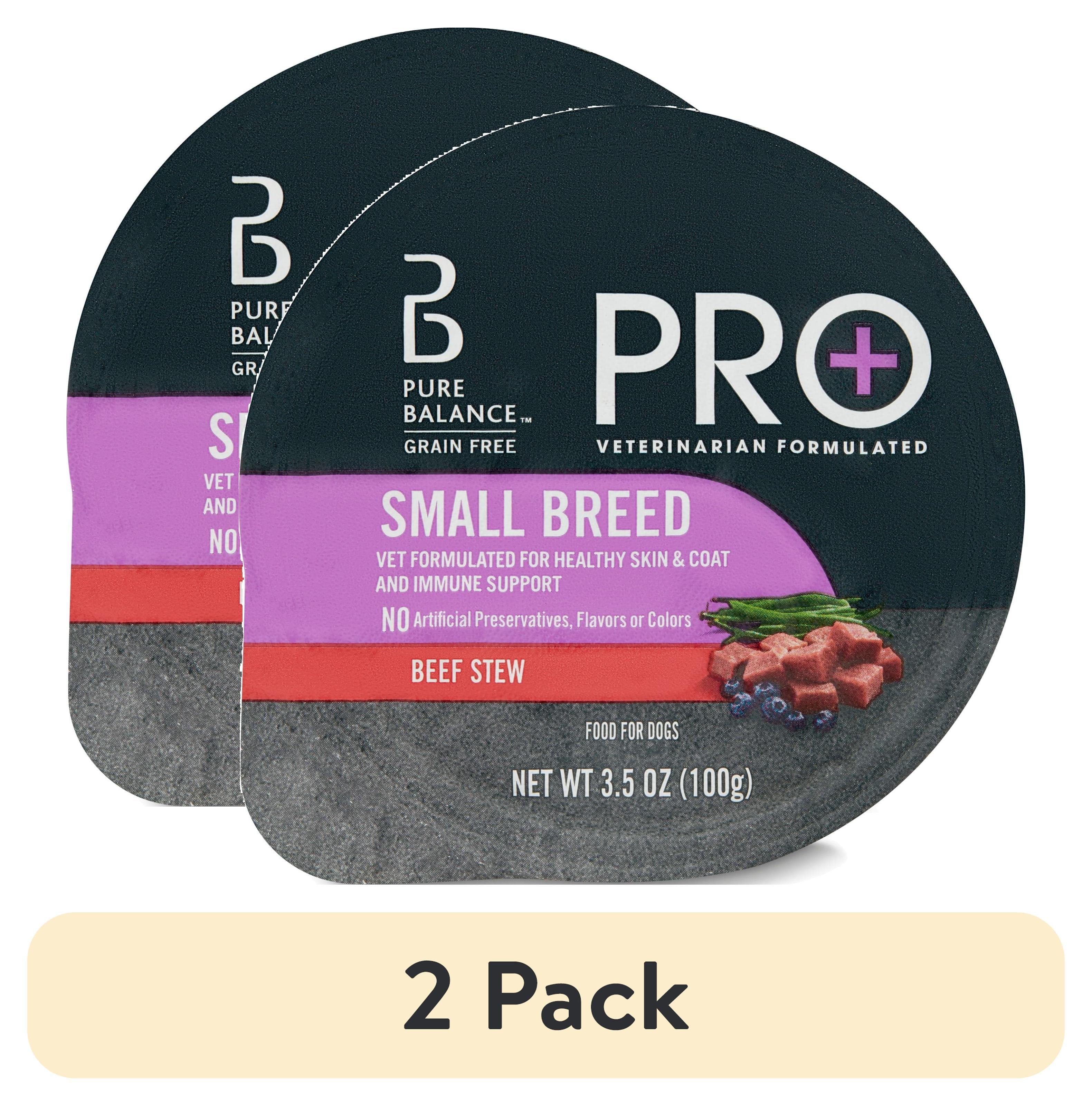 (2 pack) Pure Balance Pro+ Small Breed Beef Stew Wet Dog Food, 3.5 oz ...