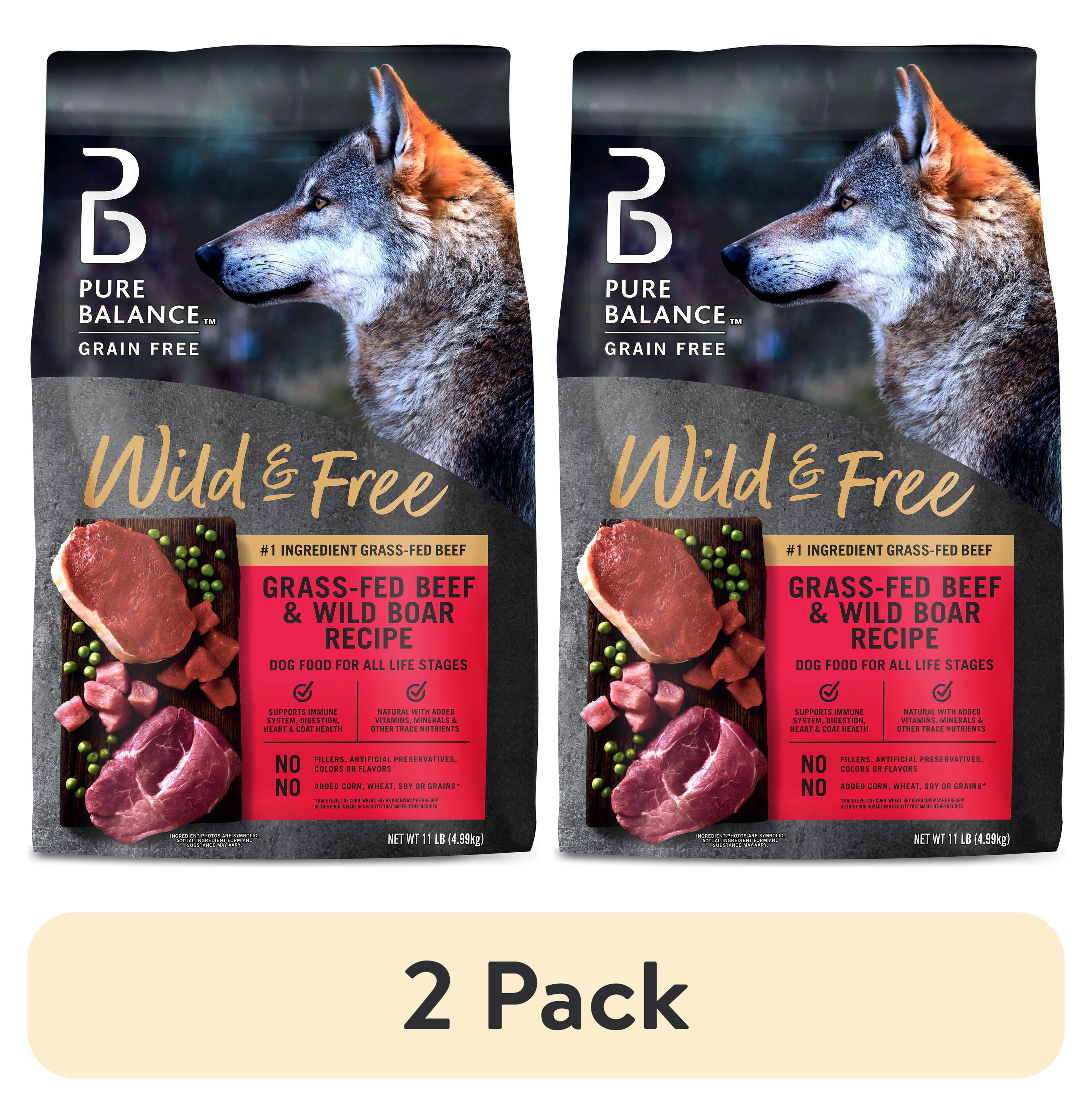 (2 pack) Pure Balance Wild & Free Beef & Wild Boar Recipe Dry Dog Food ...