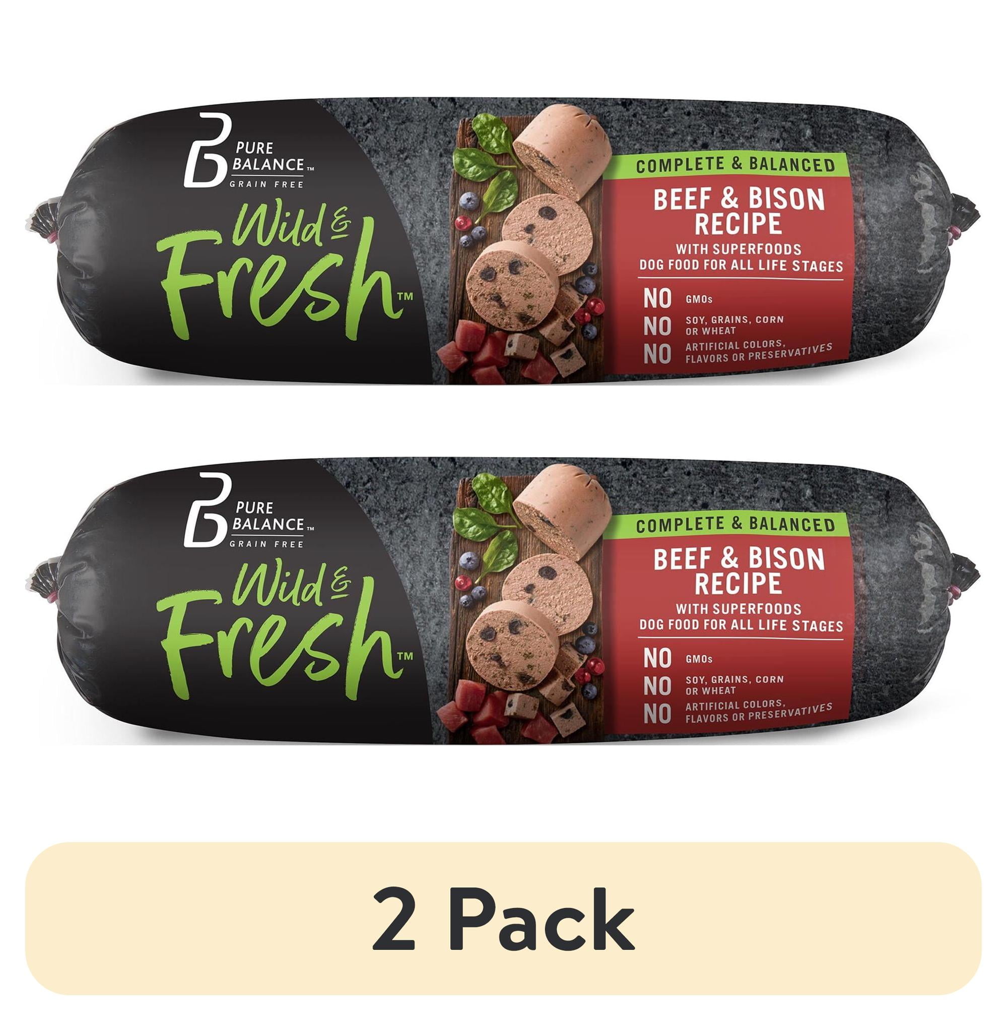 (2 pack) Pure Balance Wild & Fresh Dog Food, Beef & Bison Recipe ...
