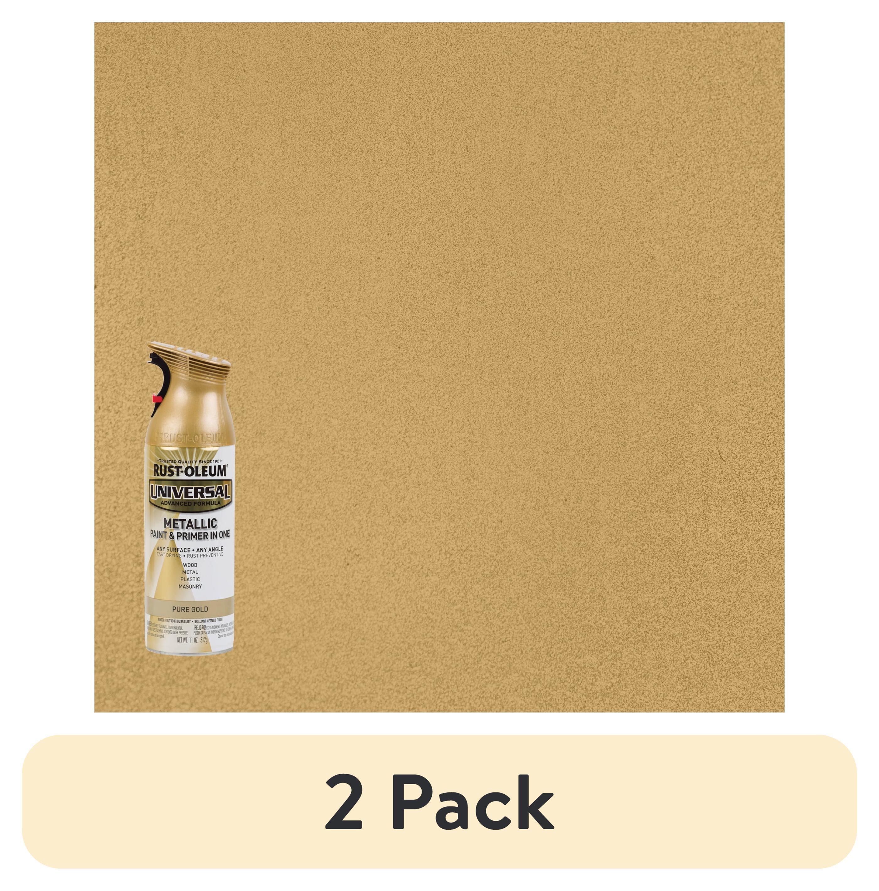(2 pack) Pure Gold, Rust-Oleum Universal All Surface Interior/Exterior ...