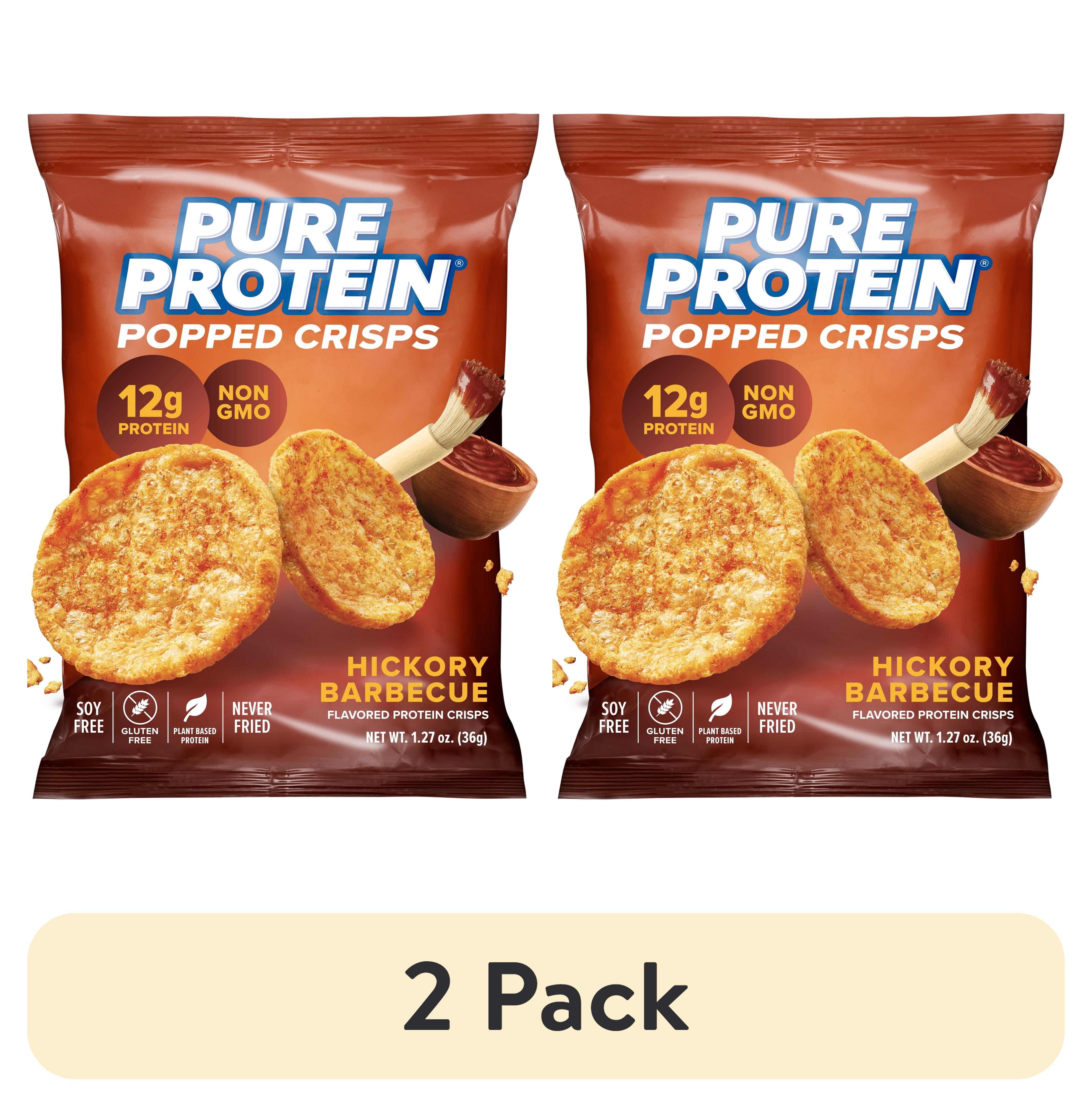 (2 pack) Pure Protein, Popped Crisps, Hickory BBQ, 1 Count - Walmart.com