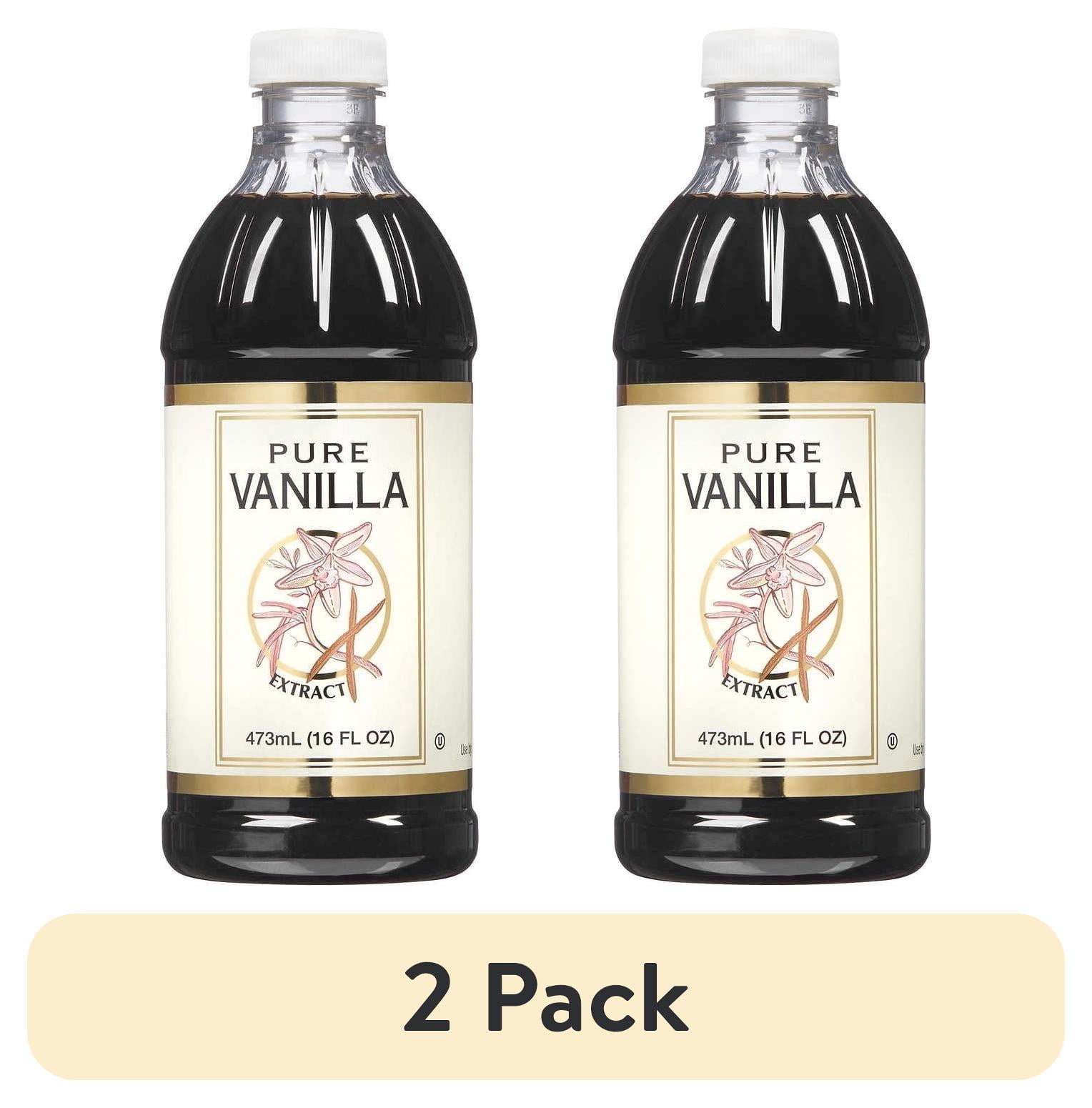 Pure Vanilla Extract 16oz (2 Pack) for Breakroom Kitchen Use - Walmart ...