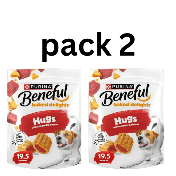 2 pack Purina Beneful Baked Delights Hugs With Real Beef and Cheese ...