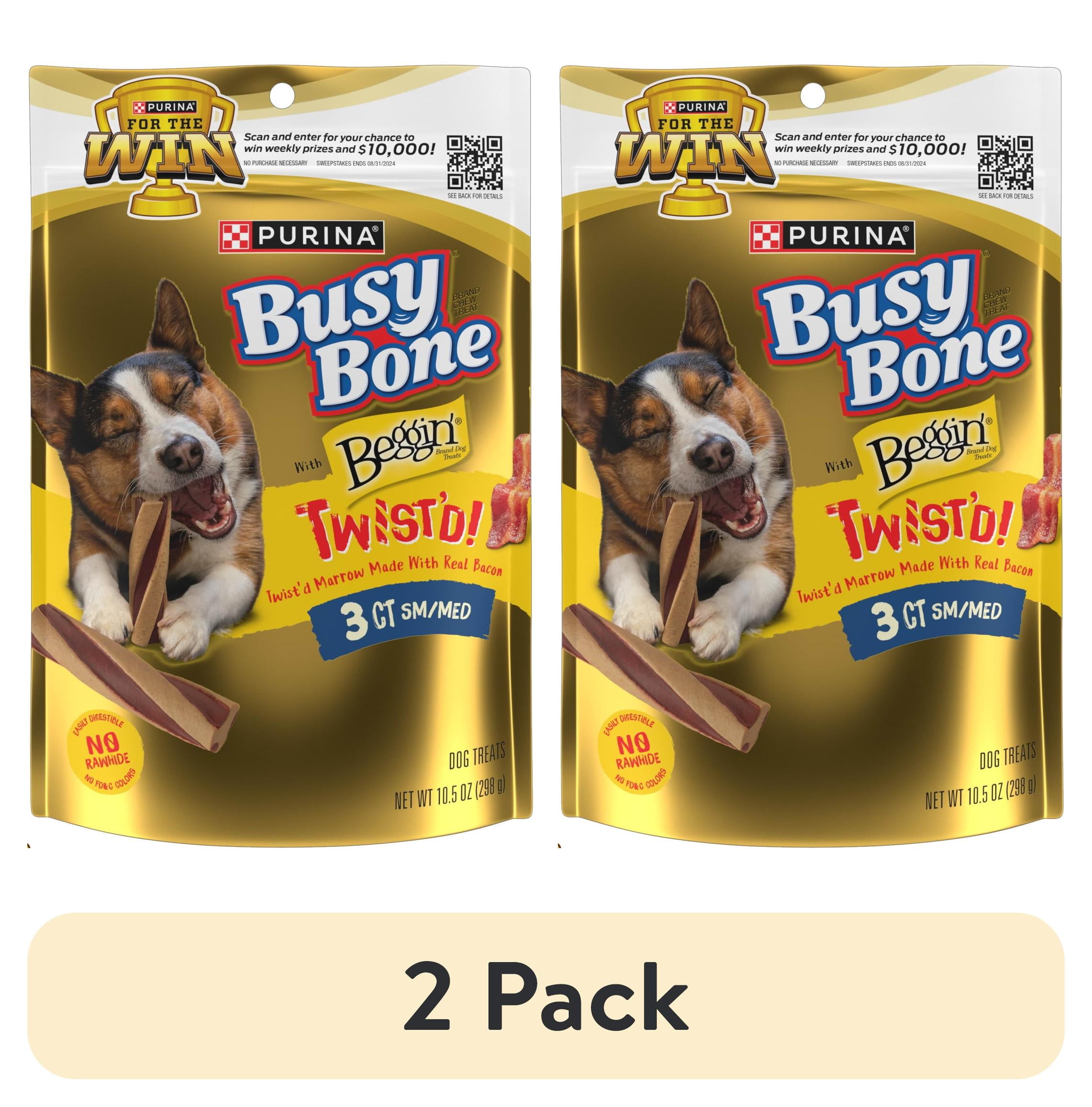 (2 pack) Purina Busy Bone with Beggin' Twist'd Small & Medium Dog ...