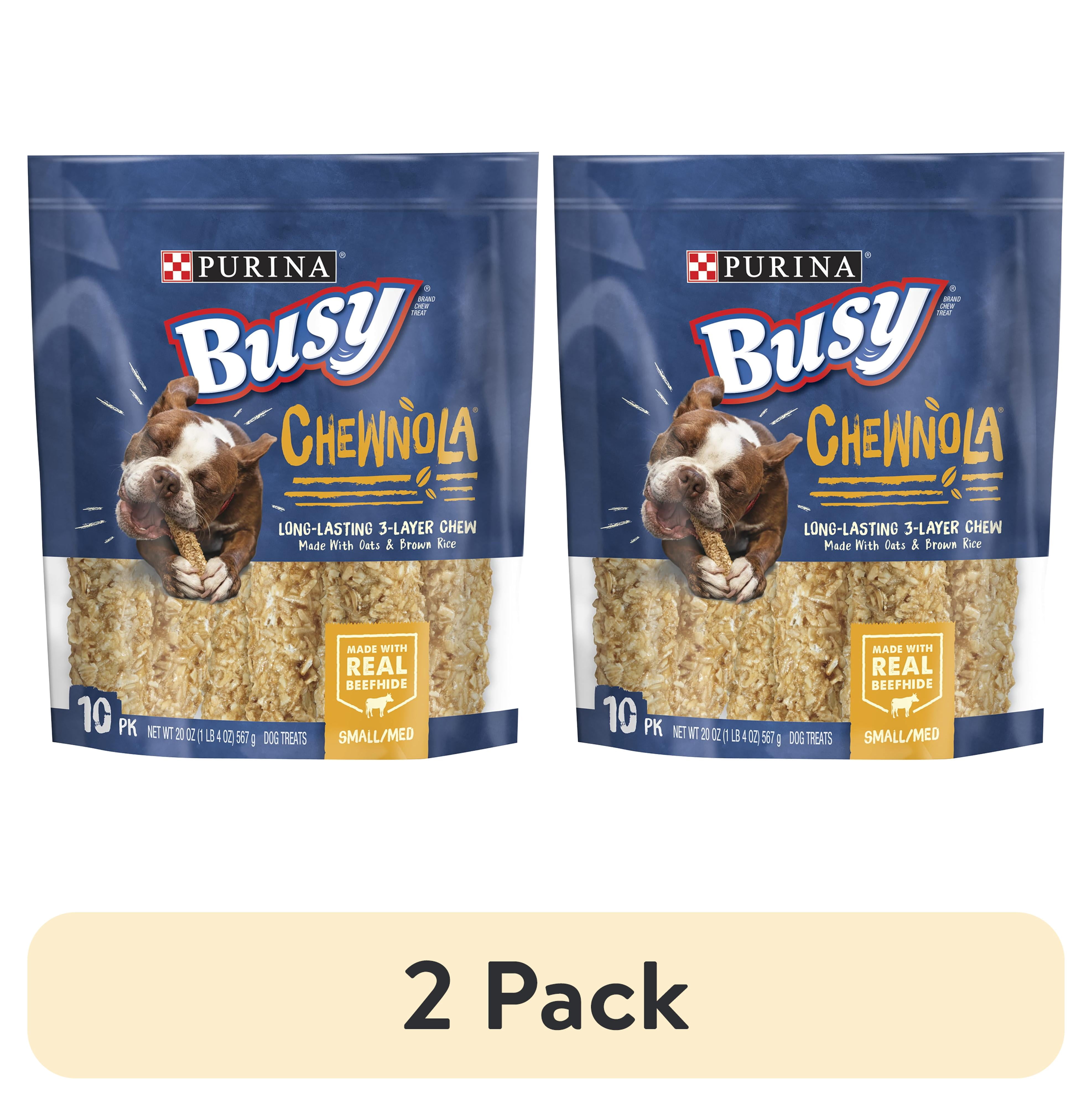 (2 pack) Purina Busy Rawhide Small/Medium Breed Dog Bones, Chewnola ...