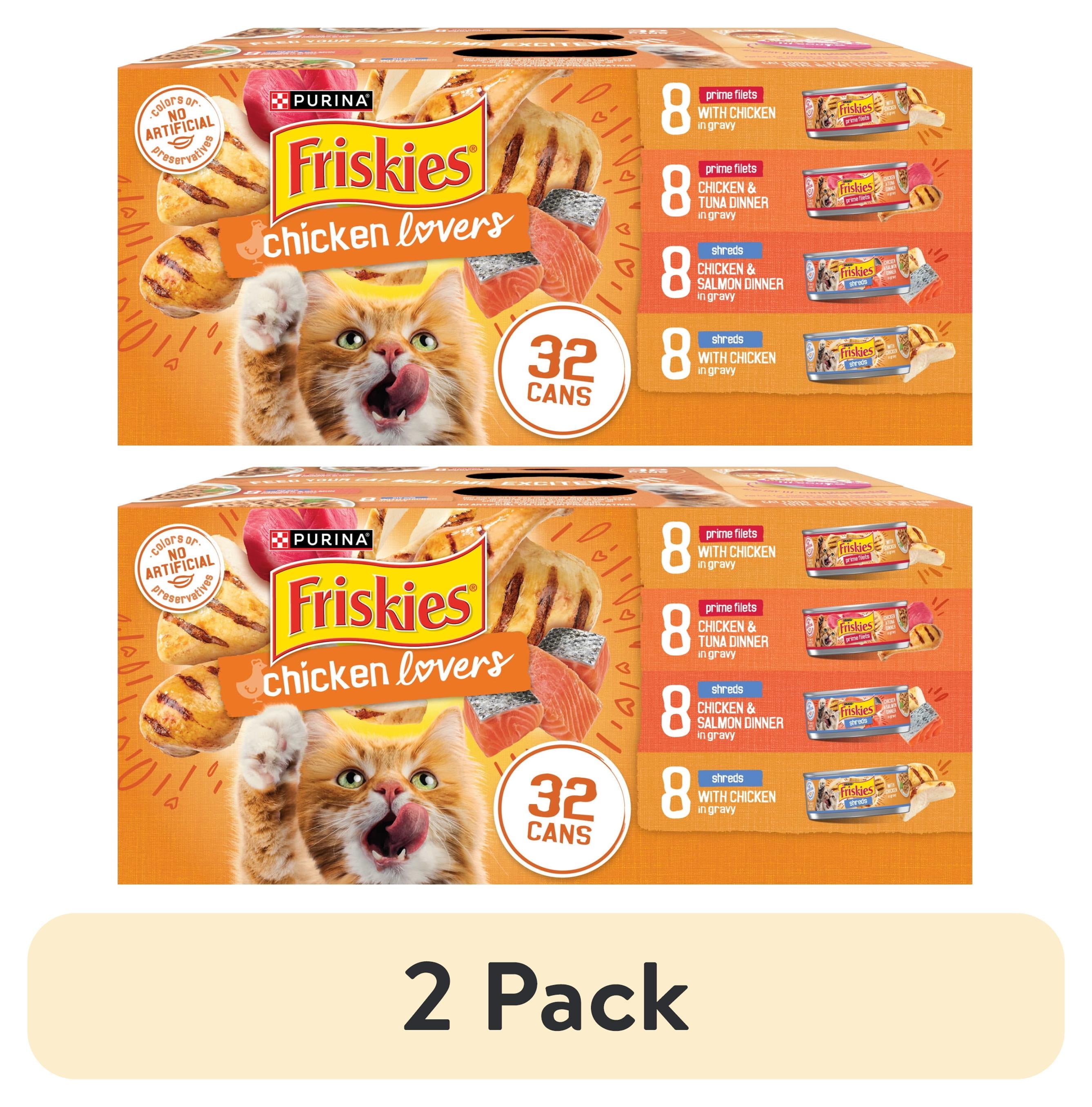 (2 pack) Purina Friskies Gravy Wet Cat Food Variety Pack, Chicken ...