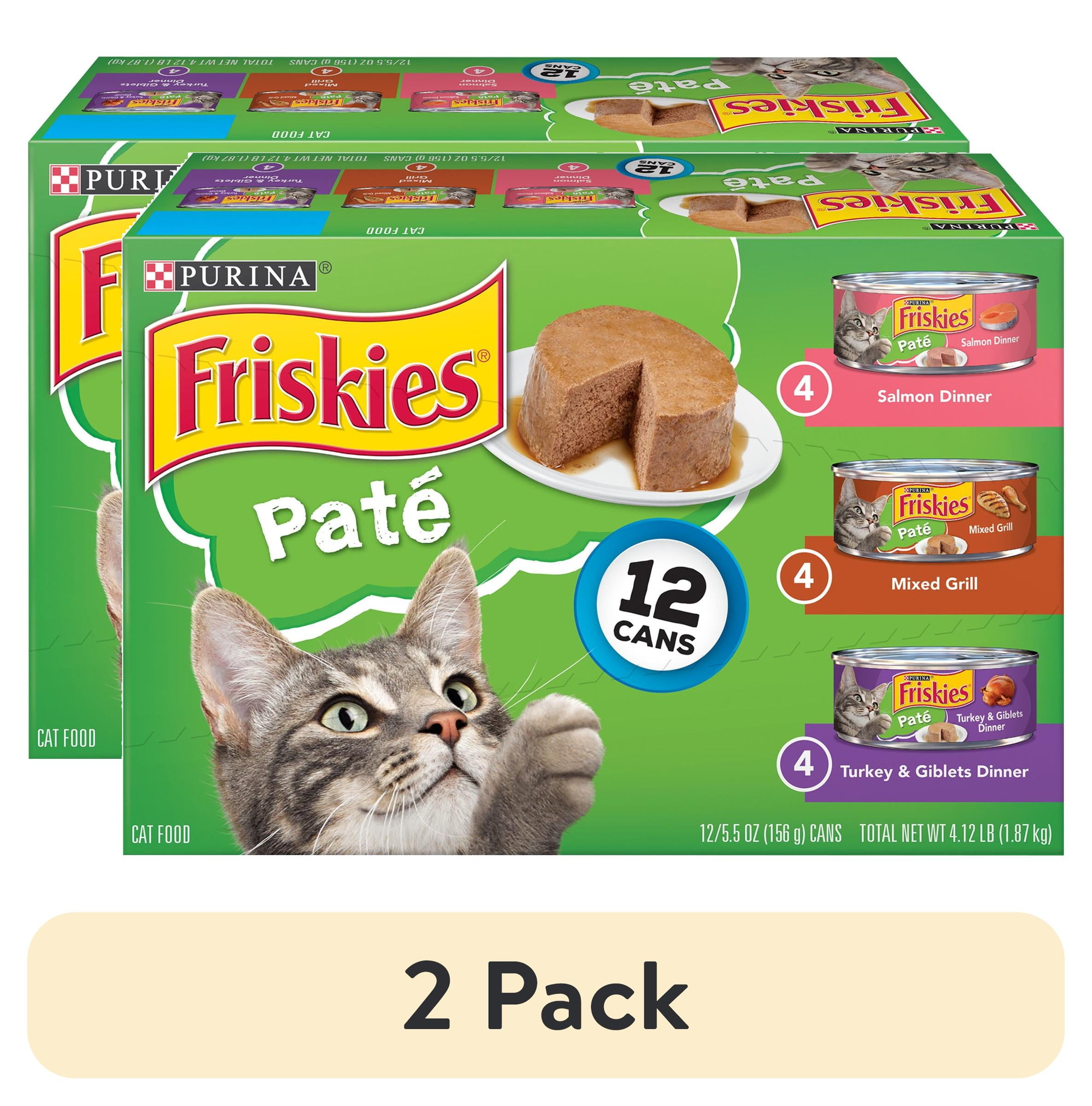 (2 pack) Purina Friskies Pate Salmon, Turkey, and Mixed Grilled, Wet ...