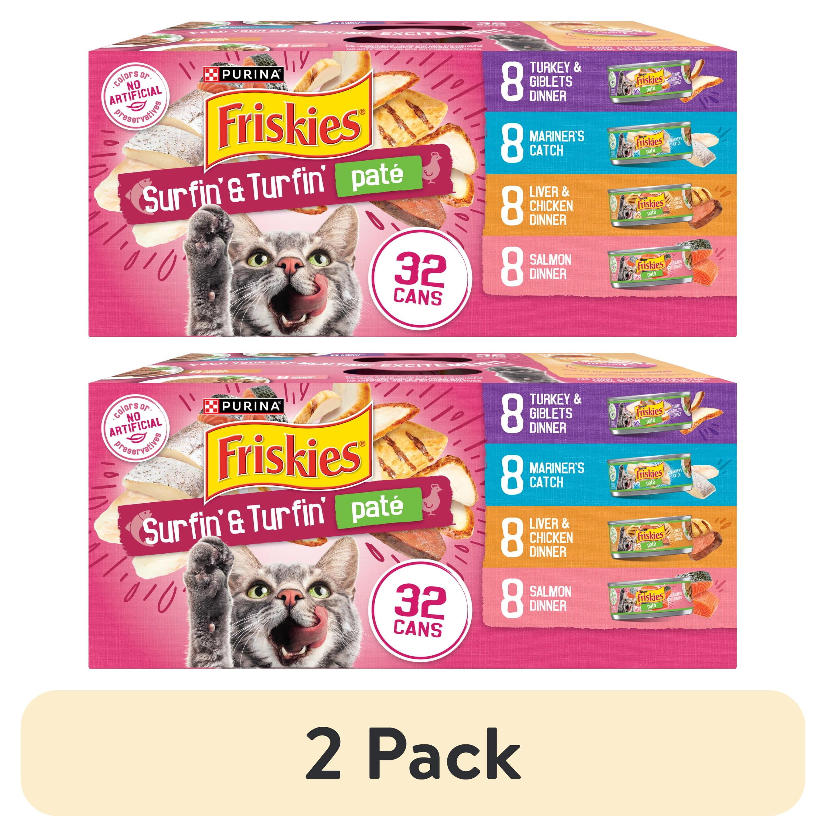 (2 pack) Purina Friskies Pate Variety Pack, Surfin' and Turfin ...