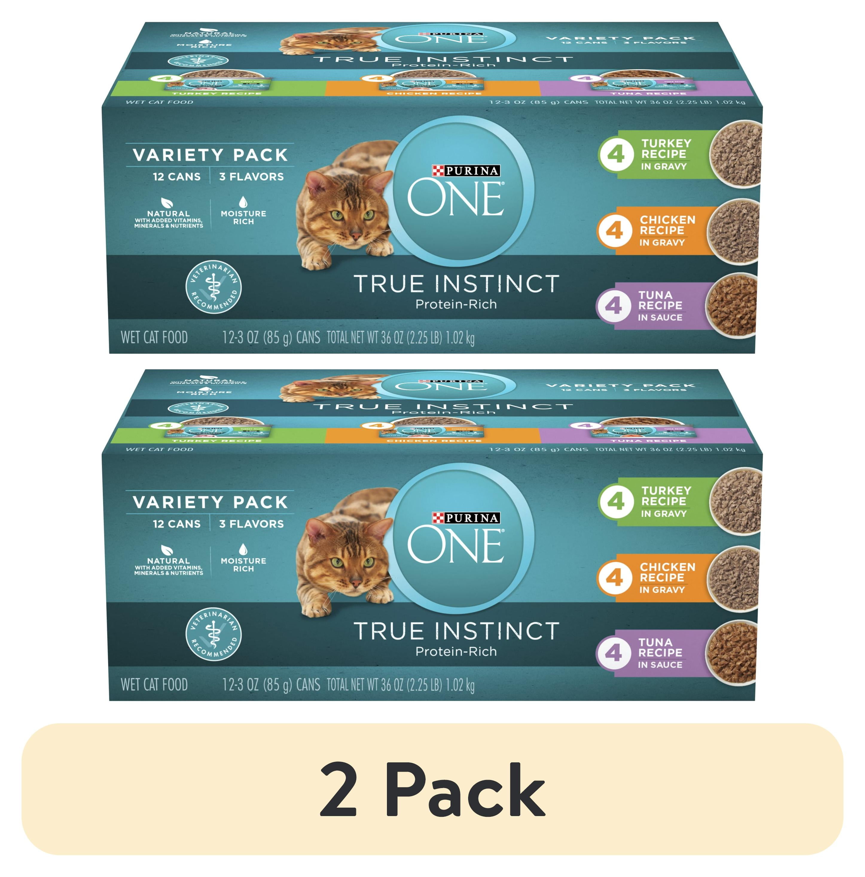 (2 pack) Purina ONE Natural, High Protein Wet Cat Food Variety Pack ...