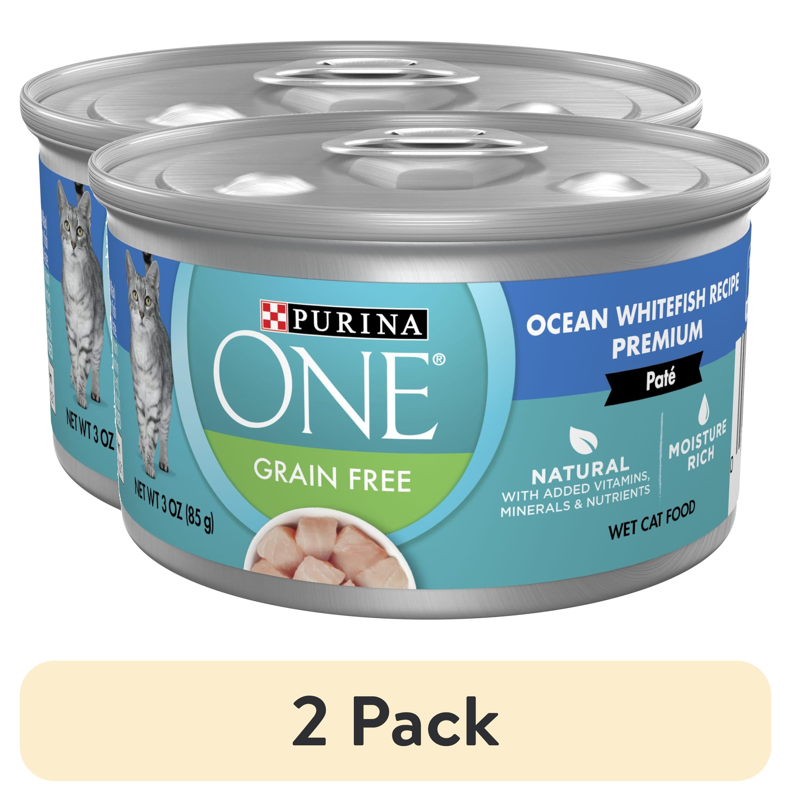 (2 pack) Purina ONE Pate, Natural Grain Free, Wet Cat Food, Oceanwhite ...