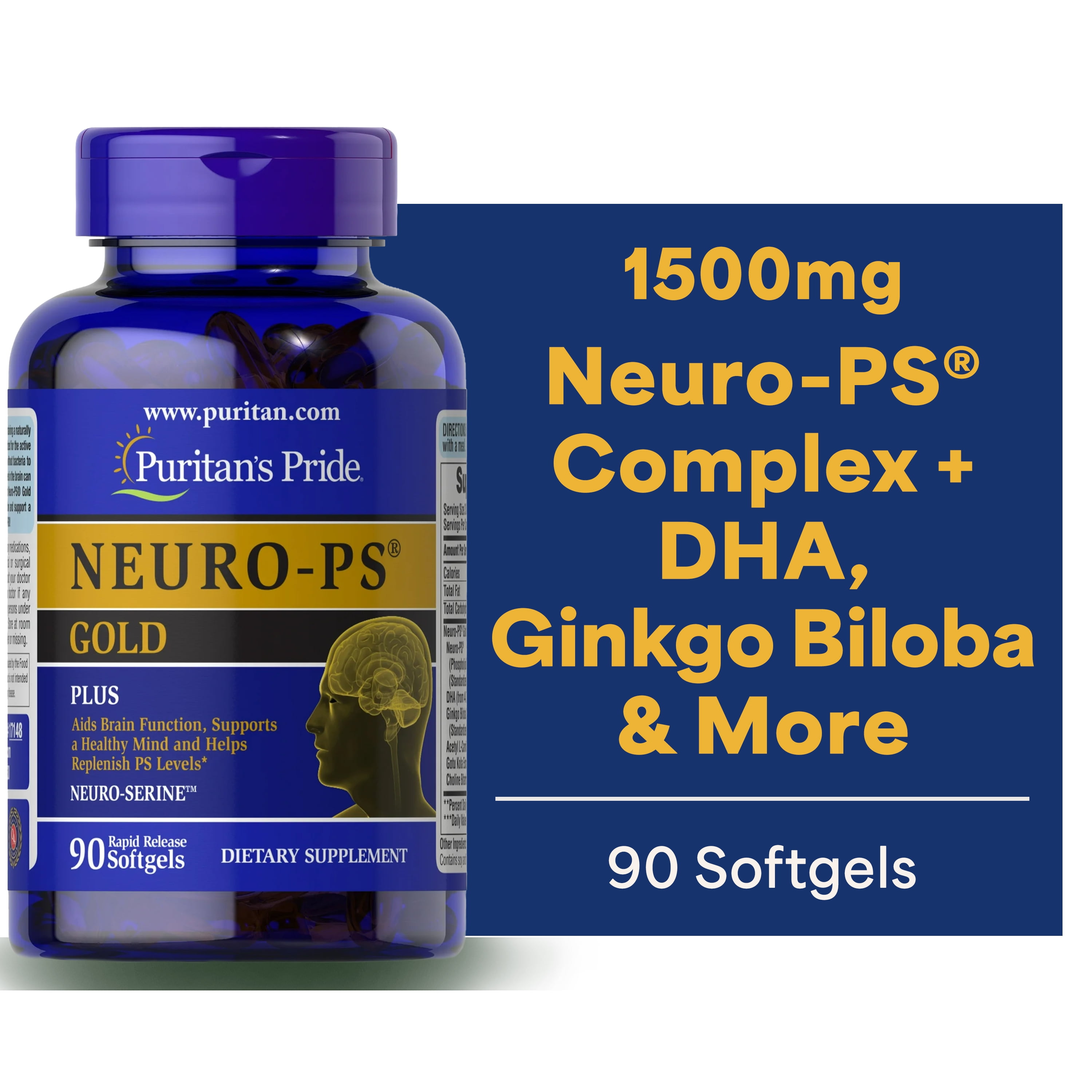 (2 pack) Puritans Pride Neuro-ps Gold - Walmart.com