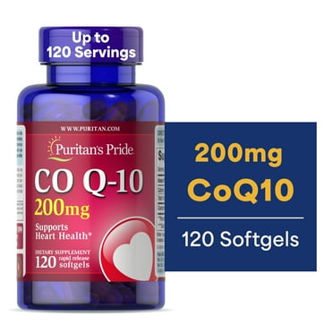 (2 pack) Puritans Pride Q-Sorb Co Q-10 200 Mg, 120 Count - Walmart.com