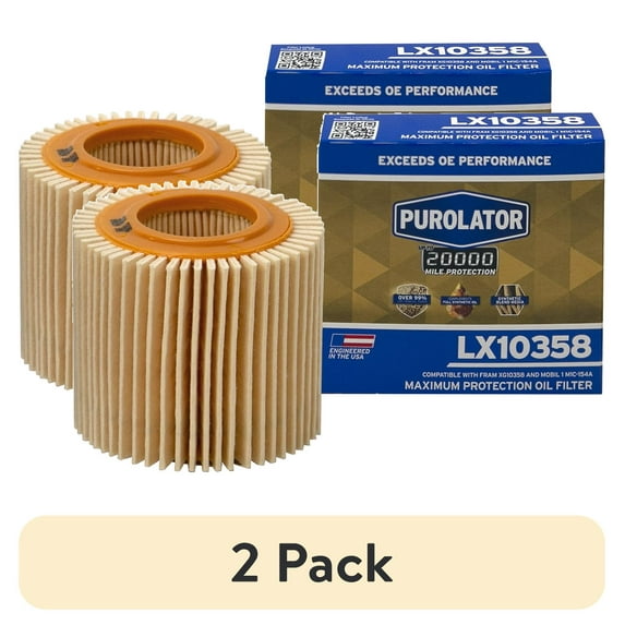 (2 pack) Purolator LX10358 Purolator 20K Oil Filter with 20,000 Mile ...
