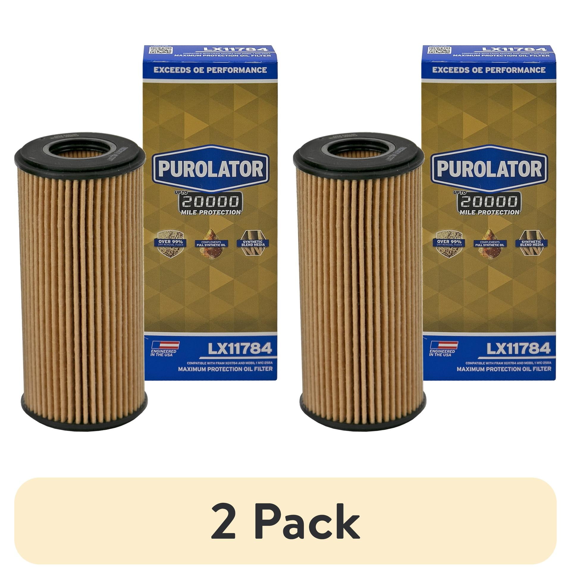 (2 pack) Purolator LX11784 Purolator 20K Oil Filter with 20,000 Mile ...