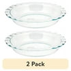 Pyrex Basics 9.5 inch Round Glass Pie Plate - Oven Safe Baking Dish ...