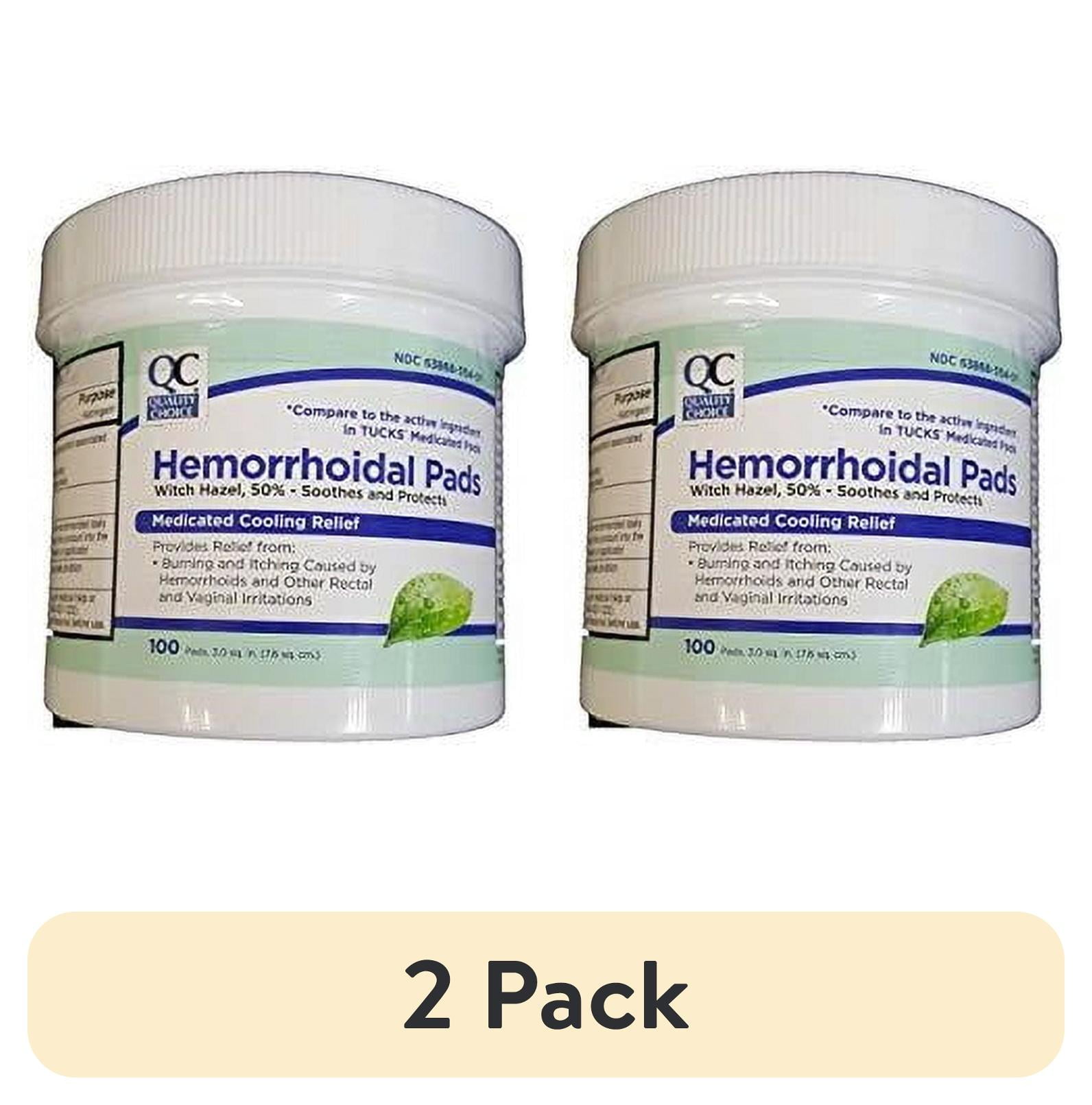 (2 pack) QC HEMORRHOIDAL PADS (TUCKS) 100EA - Walmart.com