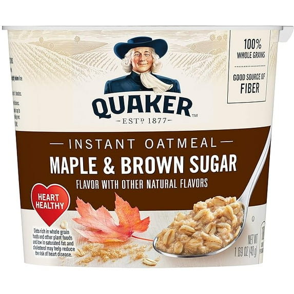 2 pack Quaker, Instant Oatmeal Express, Maple Brown Sugar, 1.69 Oz ...
