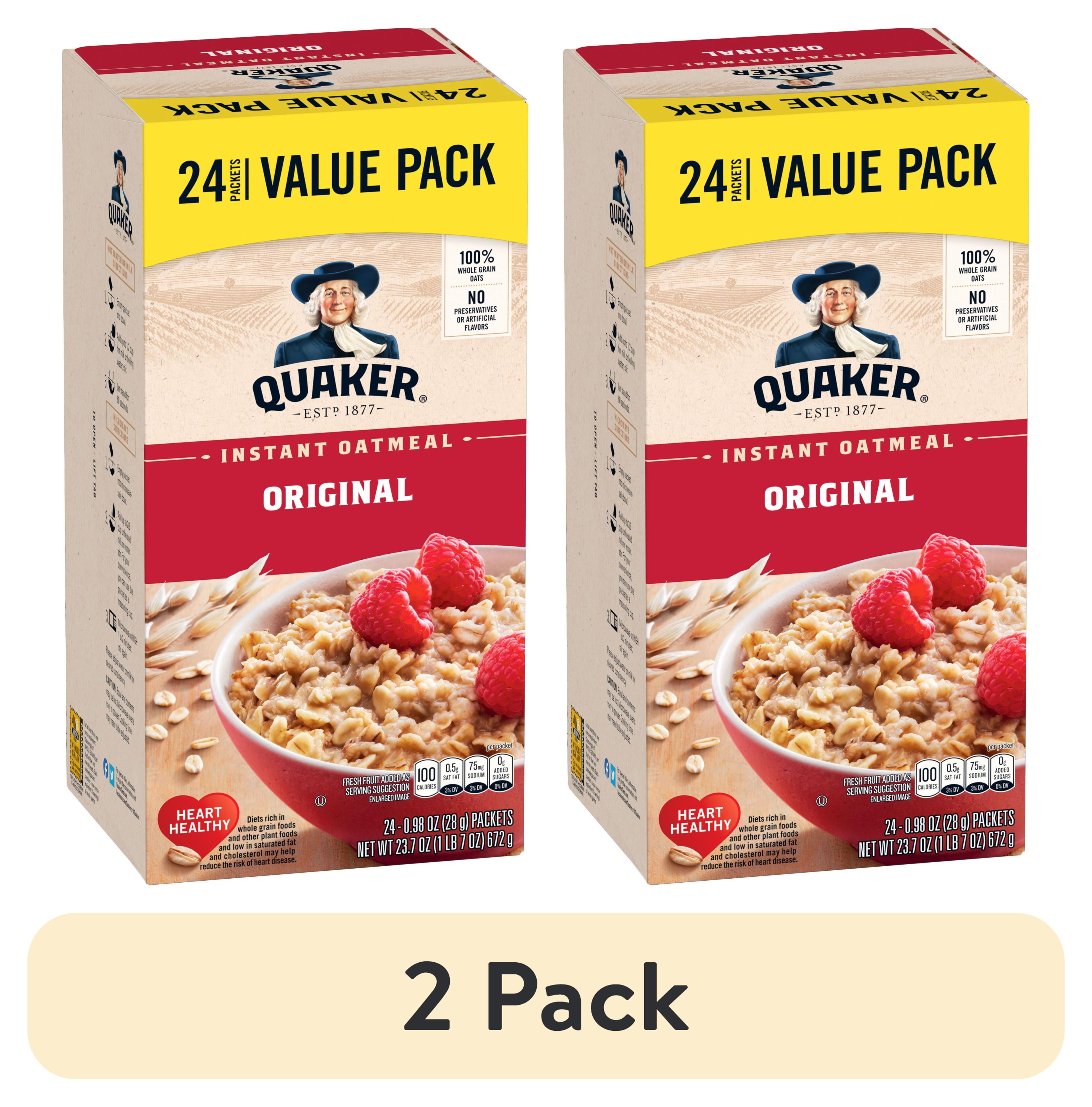 (2 pack) Quaker, Instant Oatmeal, Value Pack, Original, 0.98 oz, 24 ...