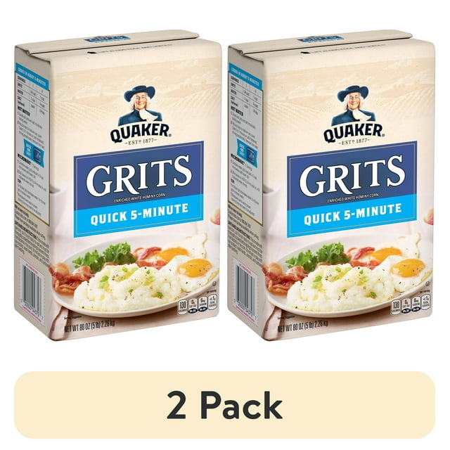 (2 pack) Quaker, Quick 5-Minute Grits, 80 oz Box - Walmart.com