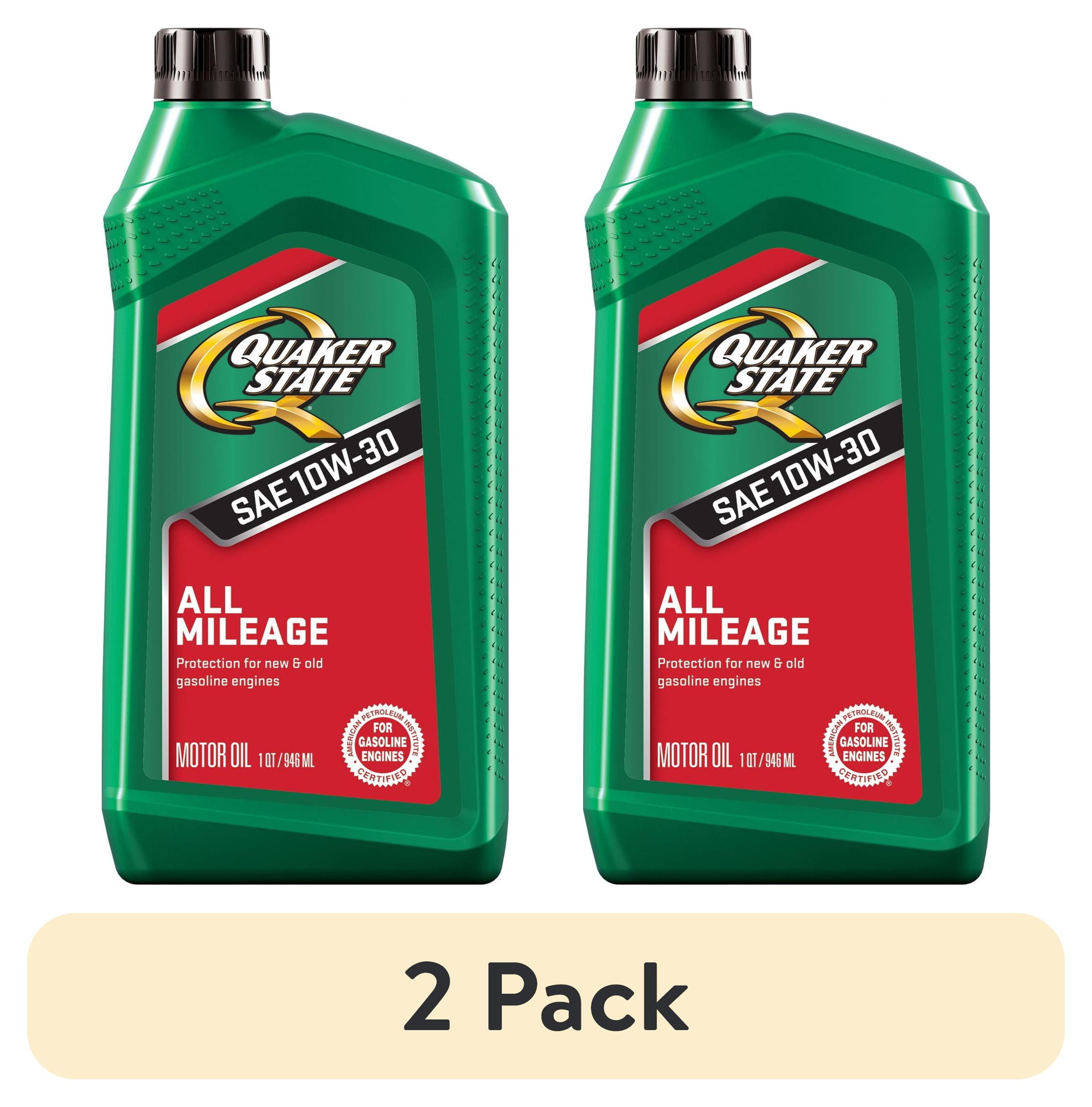 Quaker State All Mileage 10W-30 Conventional Motor Oil 1 Quart (2 Pack ...