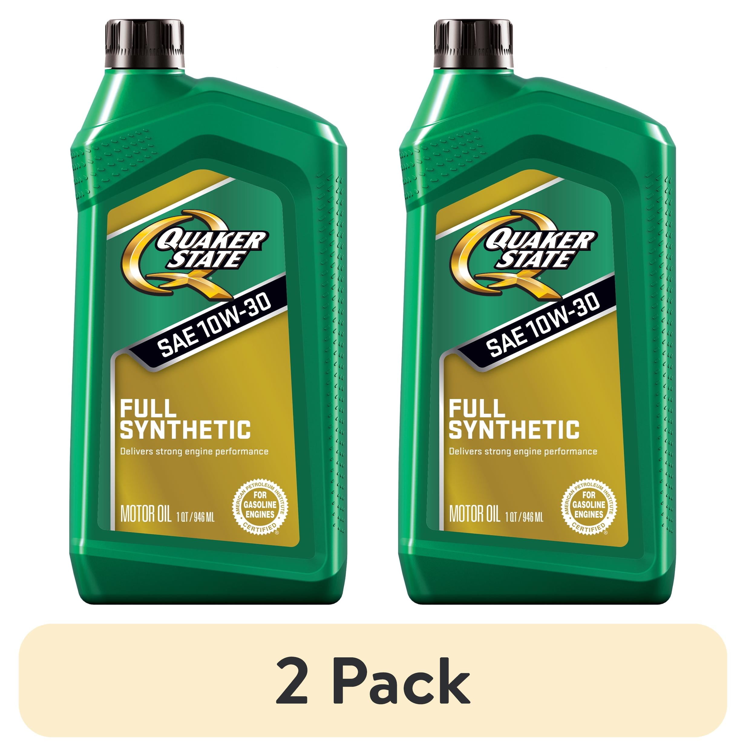 Quaker State Full Synthetic 10W-30 Motor Oil 2 Pack 1 Quart - Engine ...